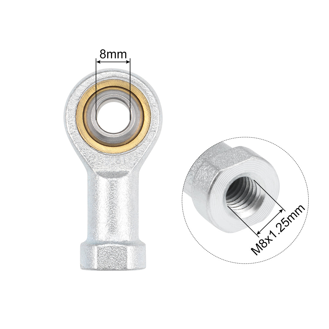 Uxcell 8mm Rod End Bearing M8x1.25 Rod Ends Ball Joint Female Right Hand Thread | Harfington
