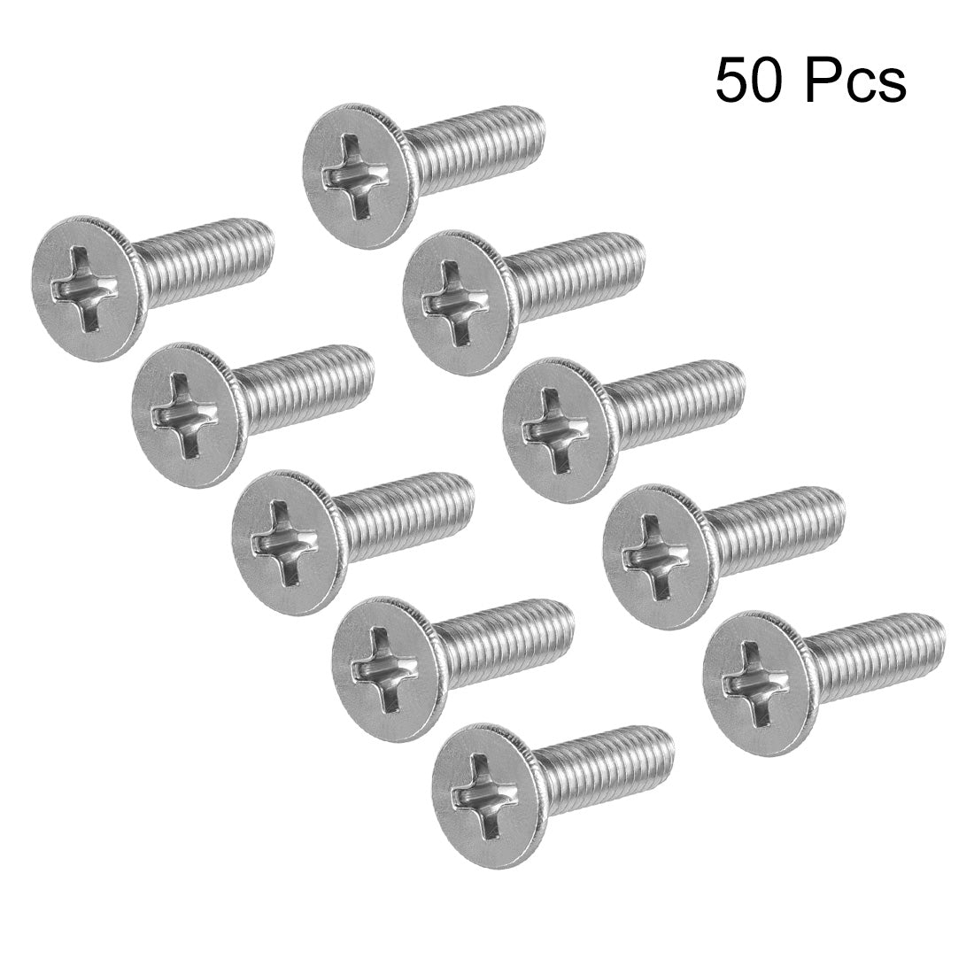 Uxcell M4x14mm Flat Head Machine Screws, Phillips Cross Screw, 304 Stainless Steel, Fasteners ...