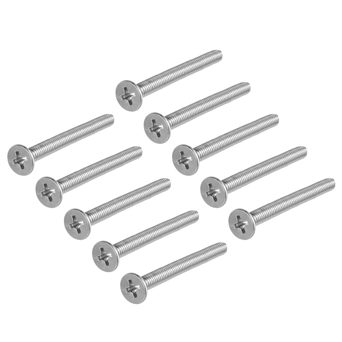 Uxcell M4x30mm Flat Head Machine Screws Phillips Cross Screw 304 Stainless Steel Fasteners Bolts ...