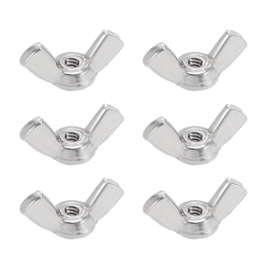 Uxcell #6-32 Wing Nuts 304 Stainless Steel Shutters Butterfly Nut 6pcs ...