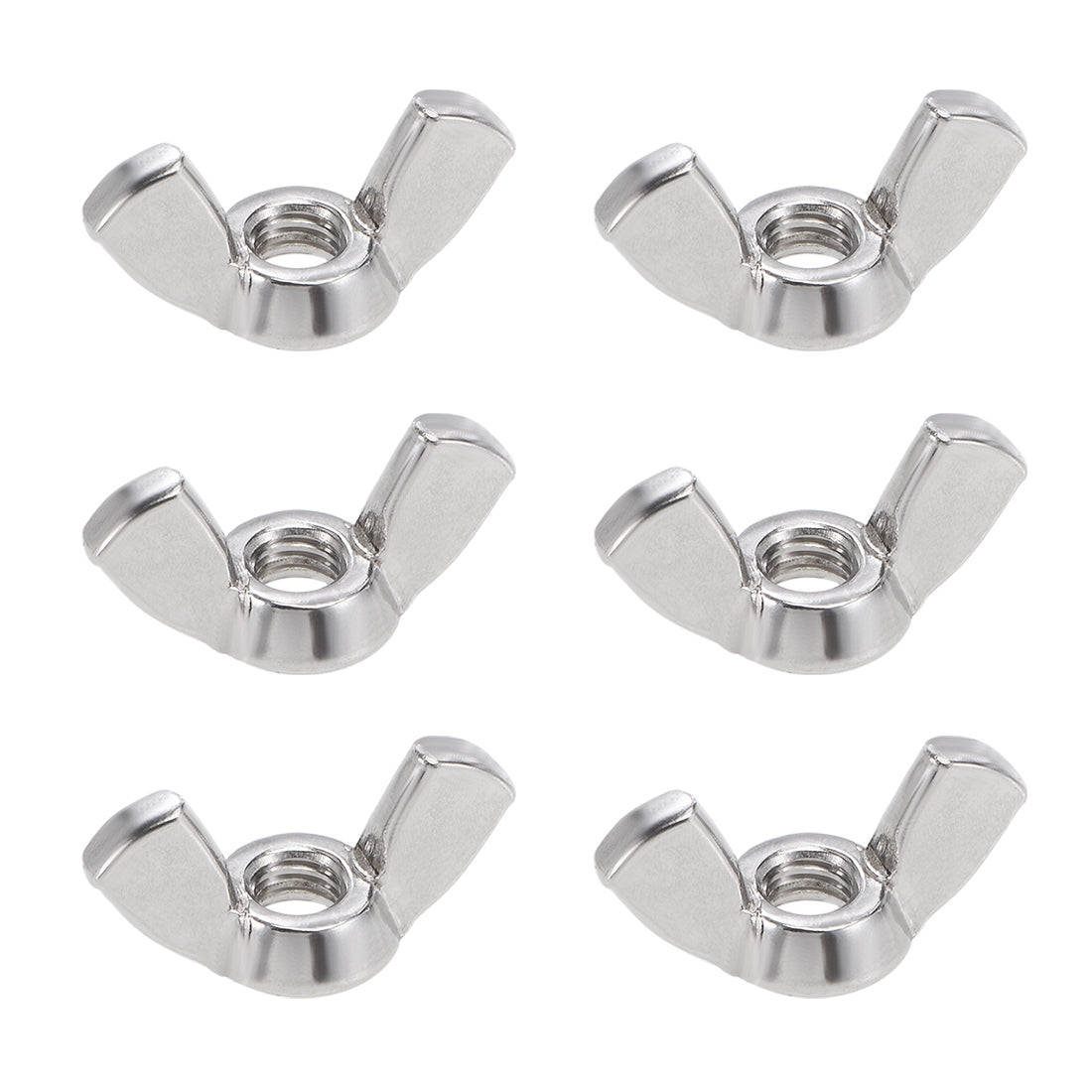 Uxcell #10-32 Wing Nuts 304 Stainless Steel Shutters Butterfly Nut 6pcs ...