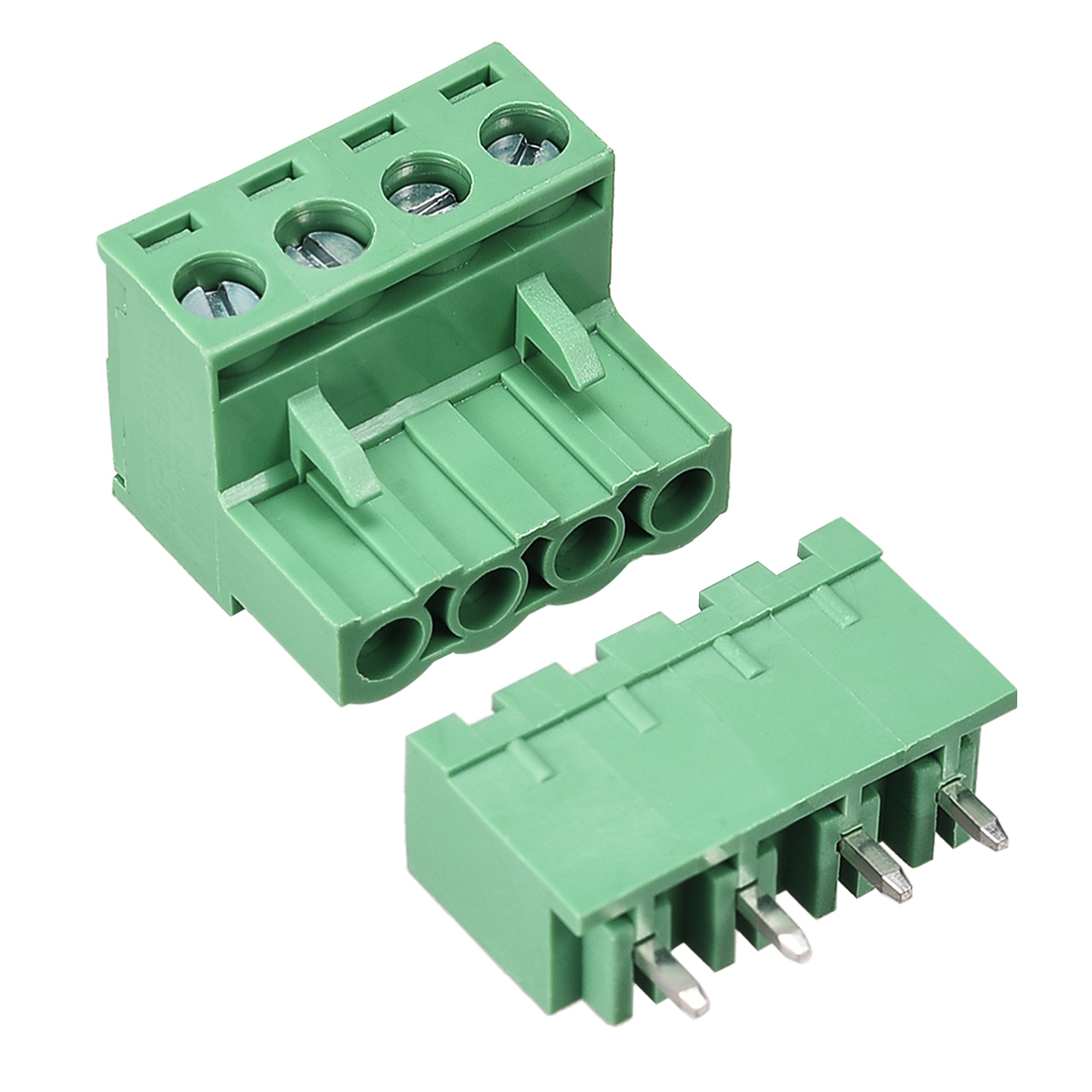 Uxcell 4 Pin 5.08mm Pitch Male Female PCB Screw Terminal Block 10 Sets | Harfington