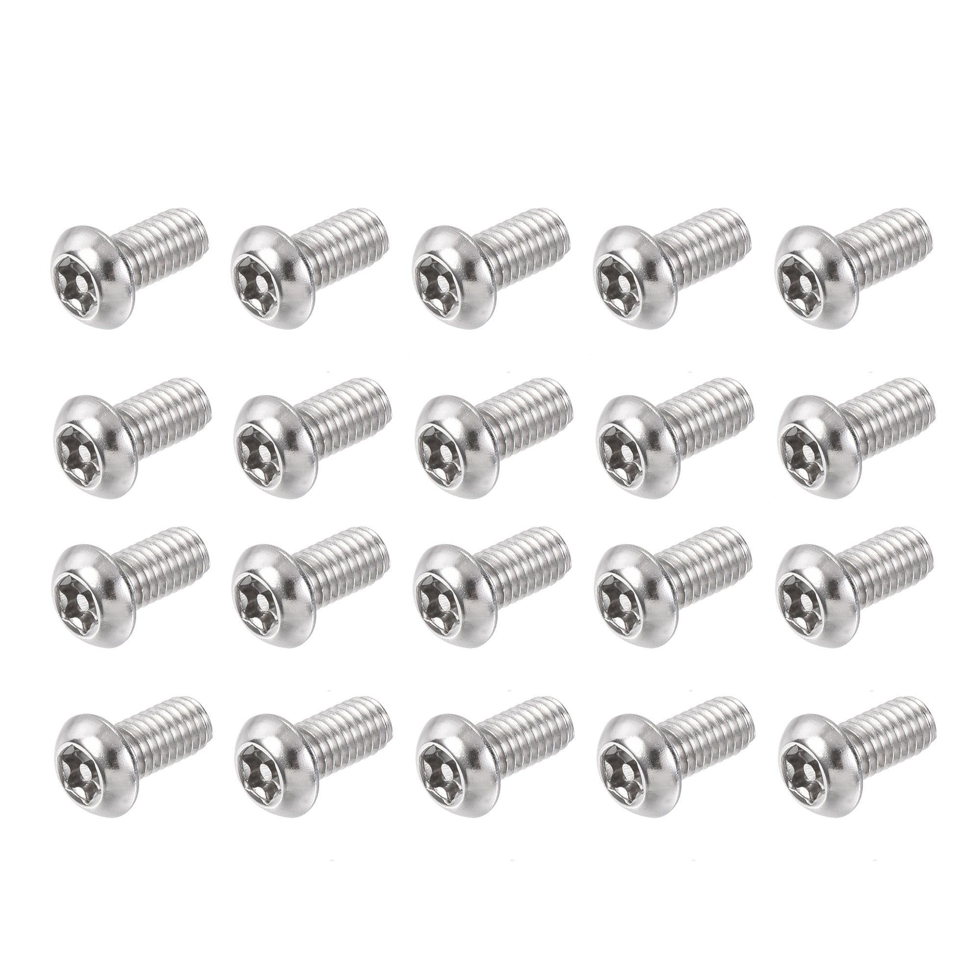 Uxcell M6x12mm Torx Security Machine Screw, 20pcs Pan Head Screws Inside Column, 304 Stainless ...