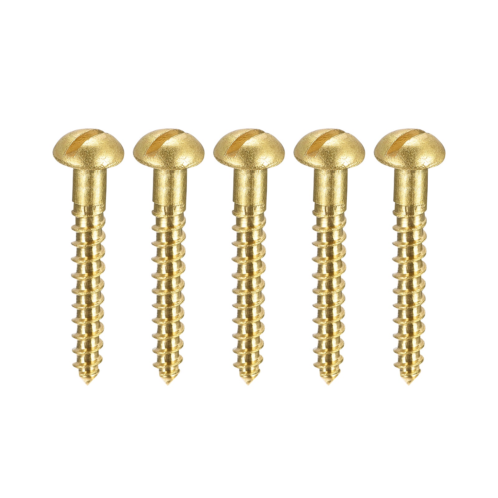 Uxcell Wood Screws Slotted Round Head Brass Self-Tapping Screws | Harfington