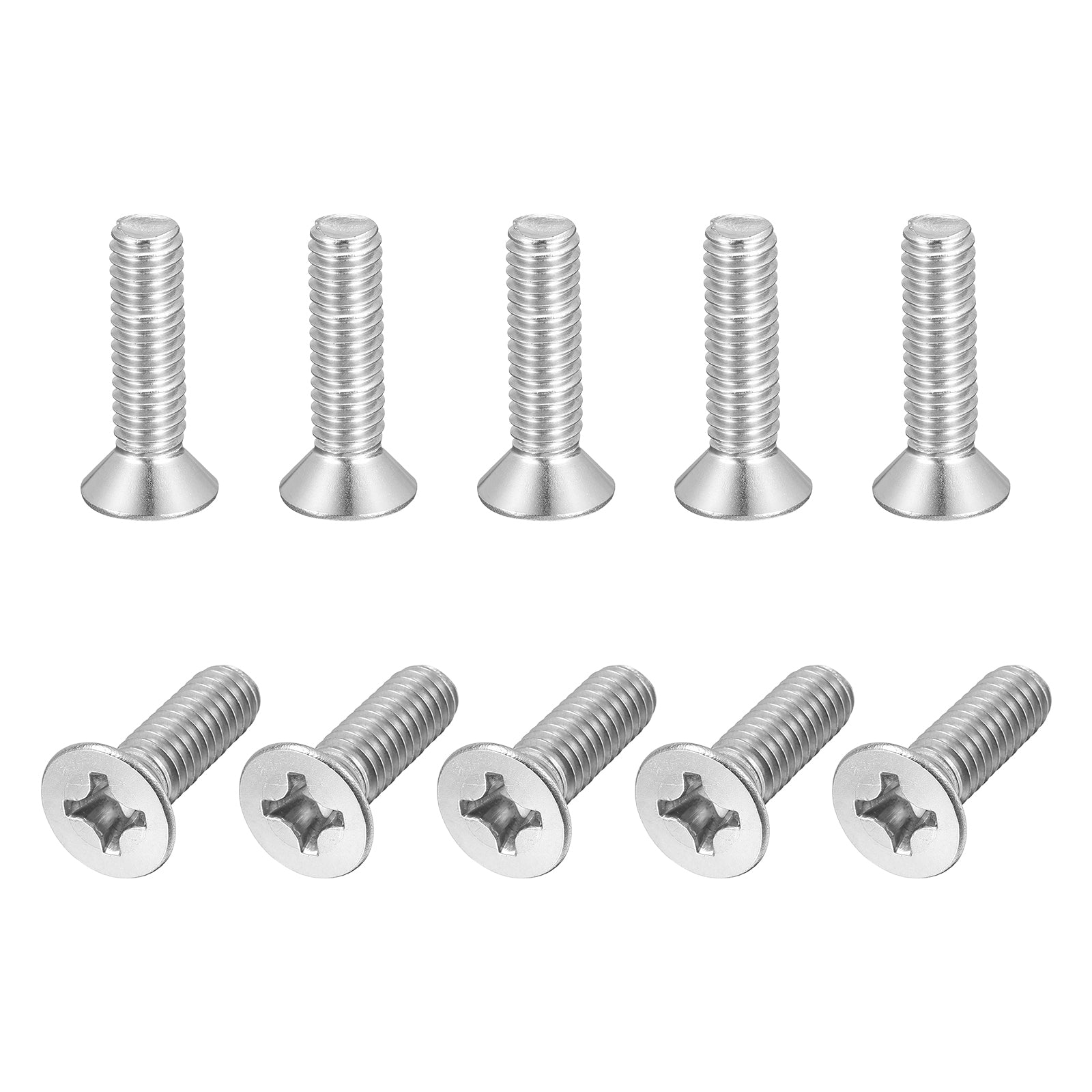 Uxcell 5/16-18x1-1/4" Flat Head Machine Screws Phillips 304 Stainless Steel Bolts 10pcs | Harfington