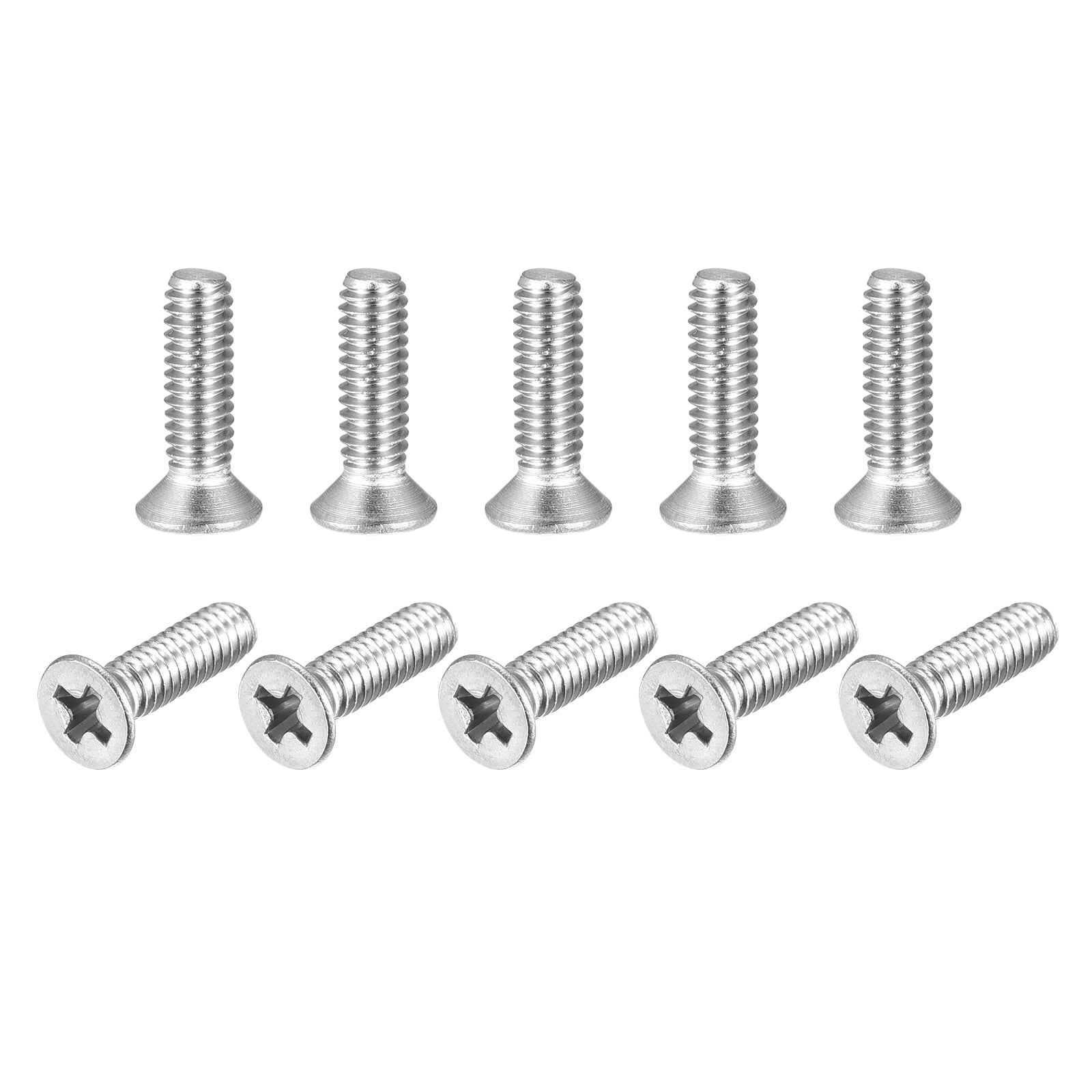 Uxcell 8#-32x5/8" Flat Head Machine Screws Phillips 304 Stainless Steel Bolts 50pcs | Harfington