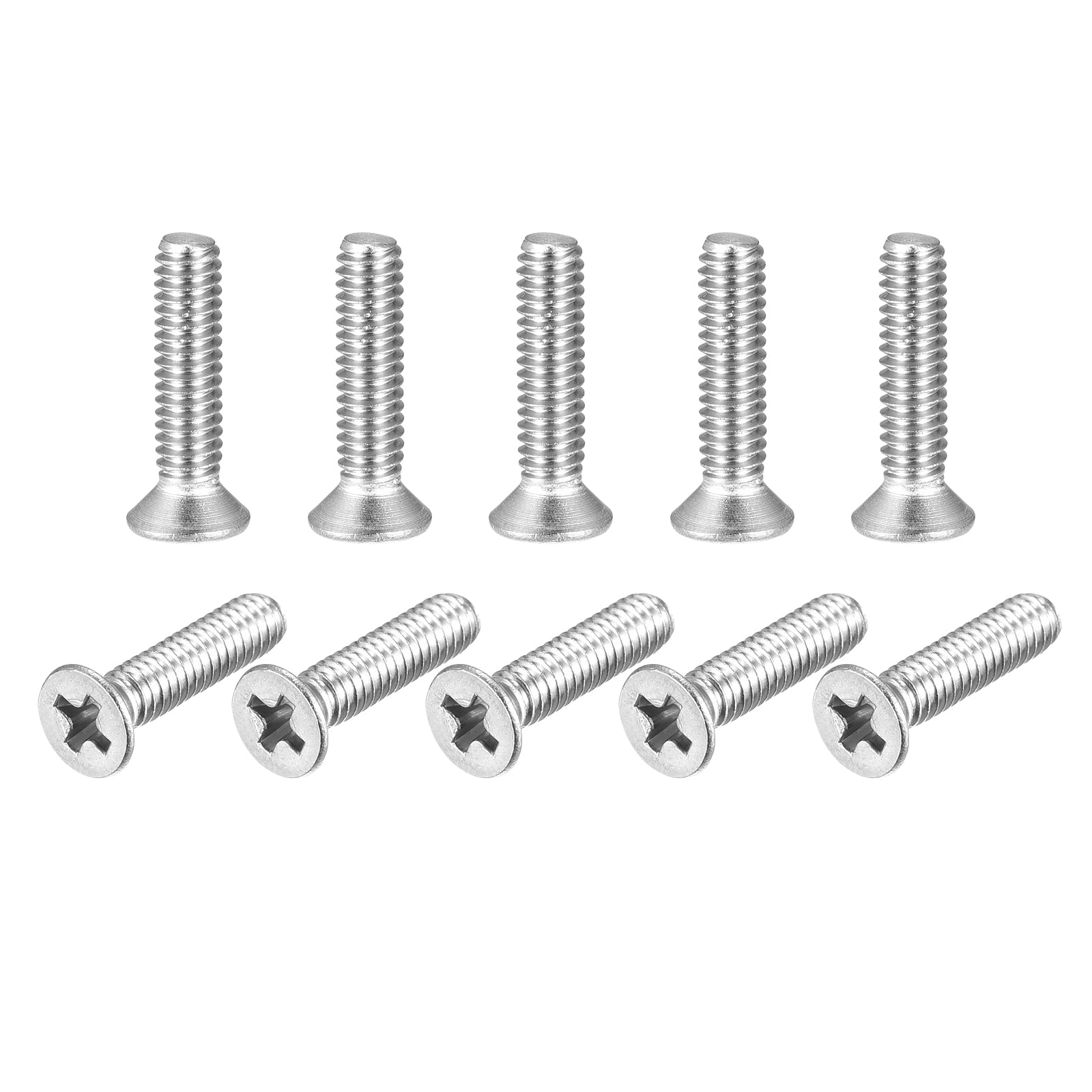 Uxcell 8#-32x3/4" Flat Head Machine Screws Phillips 304 Stainless Steel Bolts 50pcs | Harfington