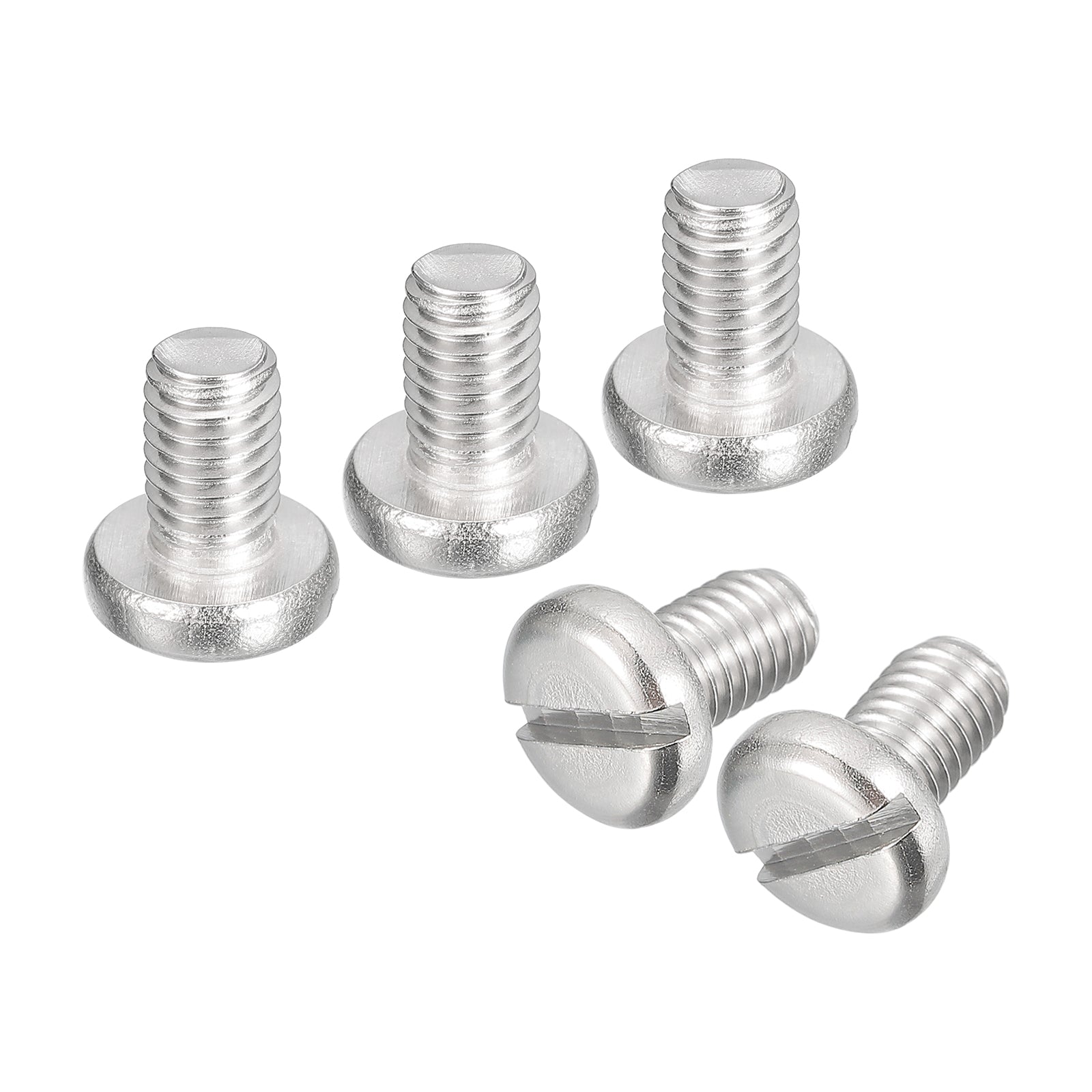 Uxcell 304 Stainless Steel Machine Screws, 50pcs M5x8mm Slotted Pan Head Bolts | Harfington