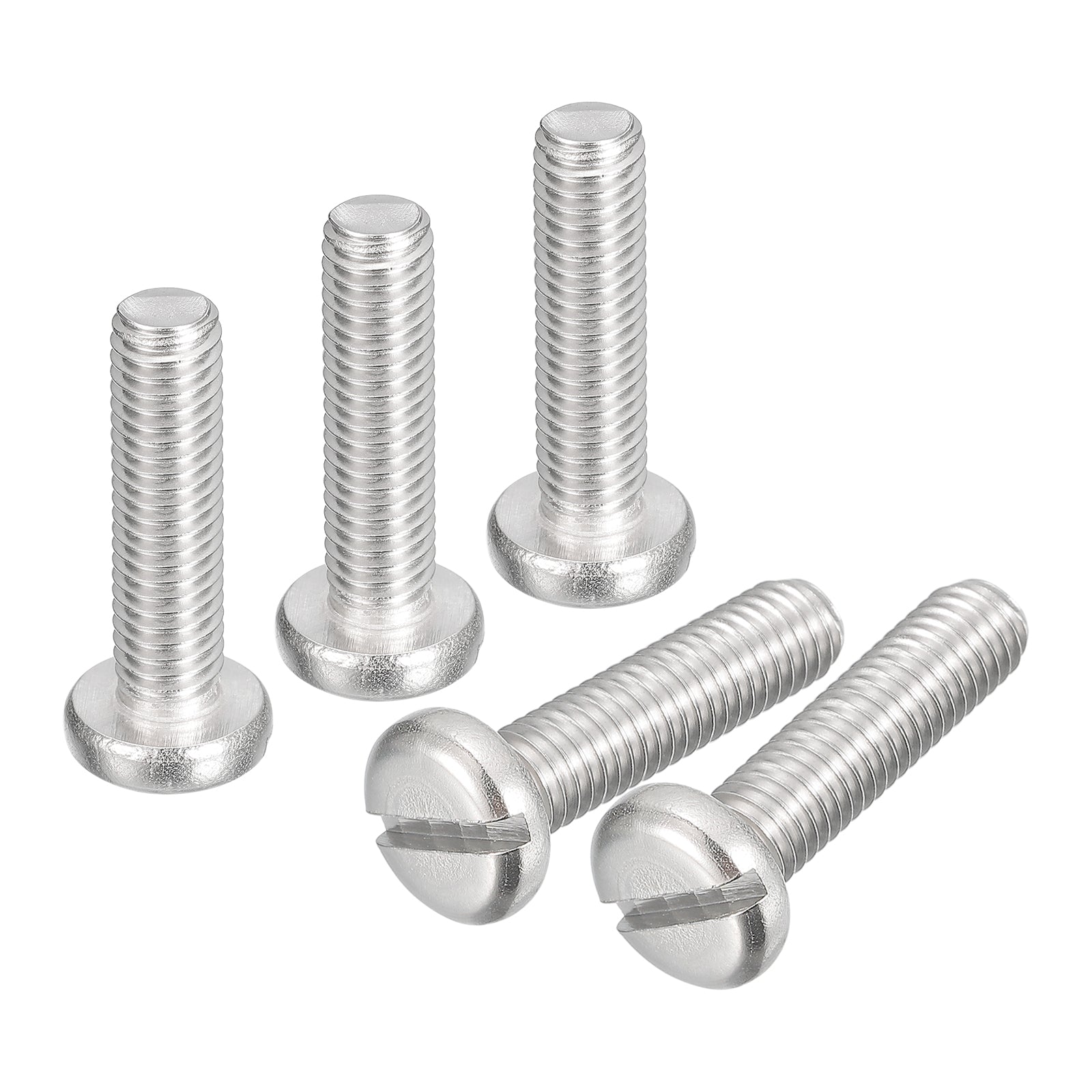 Uxcell 304 Stainless Steel Machine Screws, 20pcs M5x20mm Slotted Pan Head Bolts | Harfington