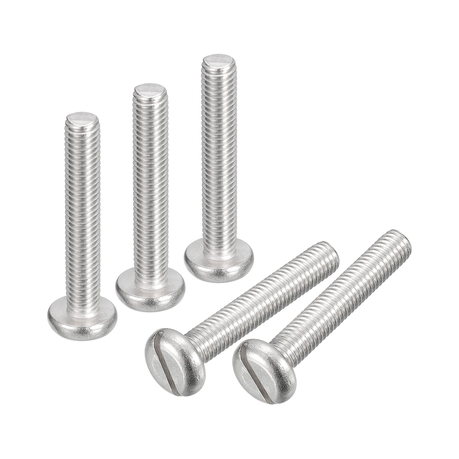 Uxcell 304 Stainless Steel Machine Screws, 20pcs M5x30mm Slotted Pan Head Bolts | Harfington