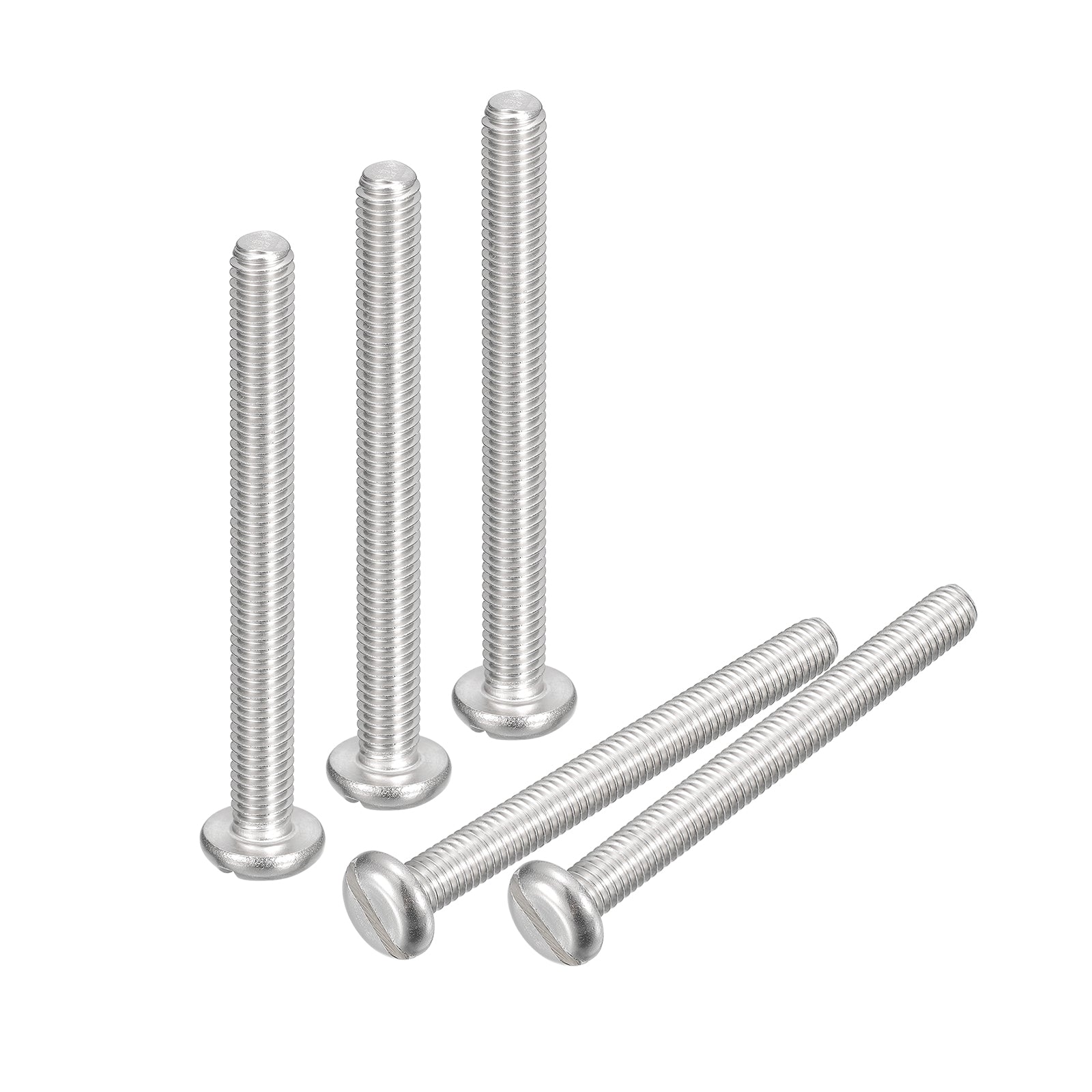 Uxcell 304 Stainless Steel Machine Screws, 5pcs M6x60mm Slotted Pan Head Bolts | Harfington