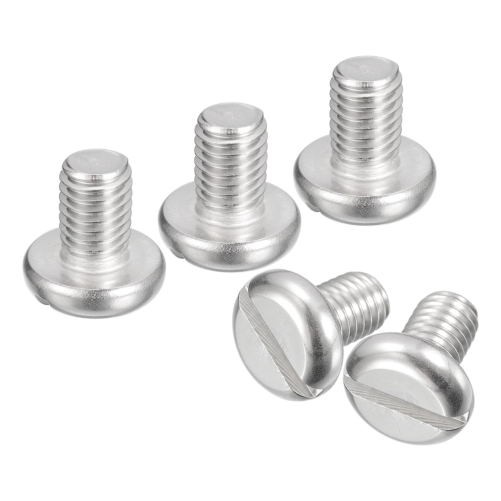 Uxcell 304 Stainless Steel Machine Screws, 5pcs M8x12mm Slotted Pan Head Bolts | Harfington