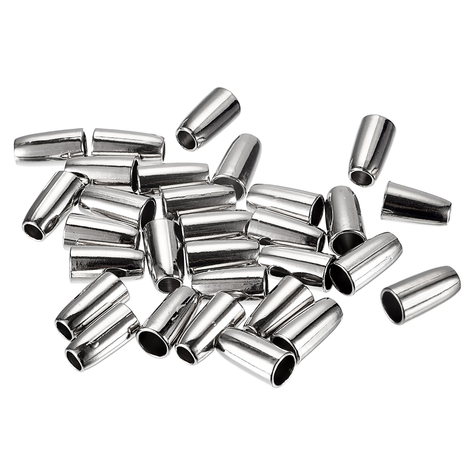 30pcs Bell End Stopper, Alloy Cone Cord Rope Lock Bell Shape Rope Buckle Stop Single Hole String ...