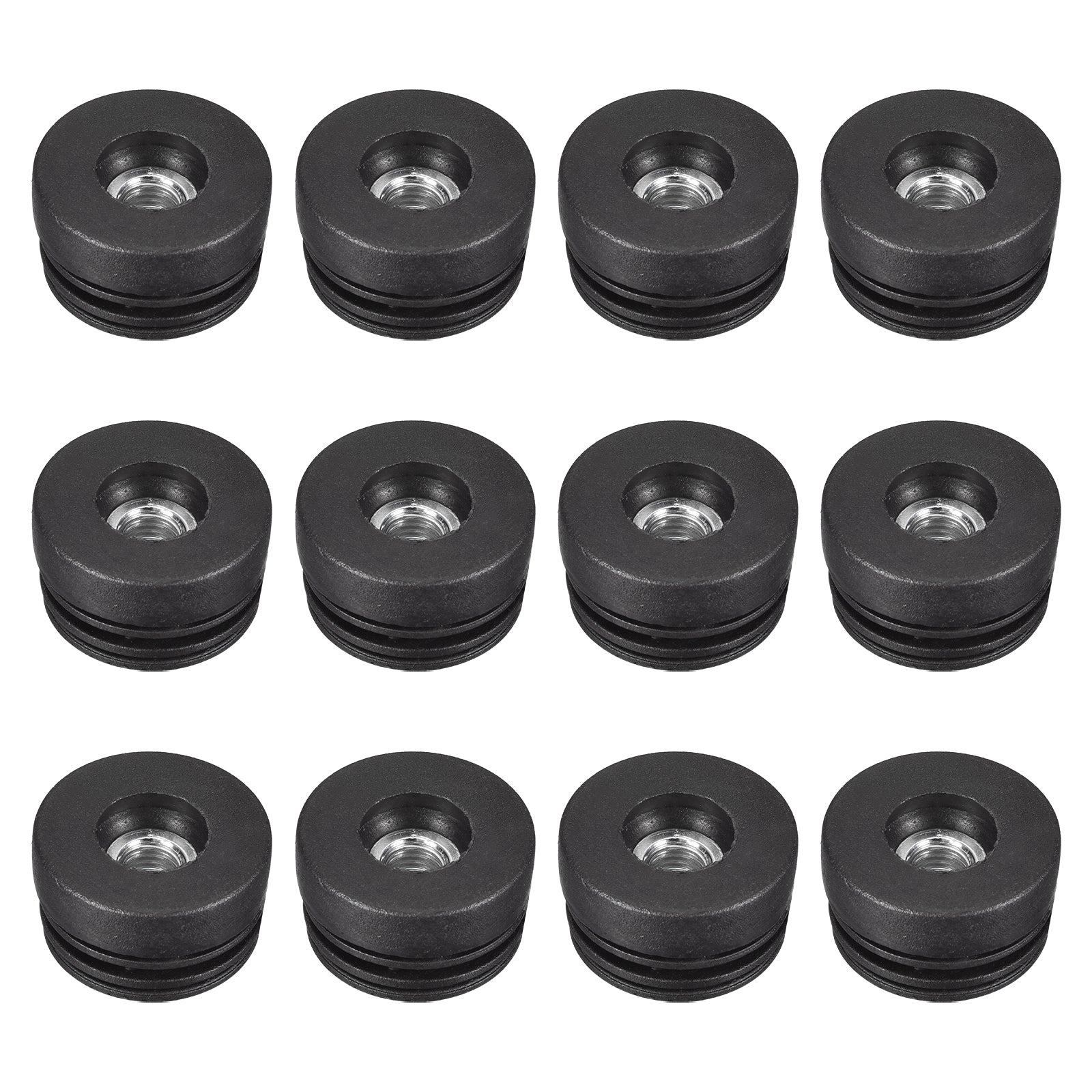 Uxcell 12Pcs 38mm/1.5" Caster Insert with Thread, Round M10 Thread for Furniture | Harfington