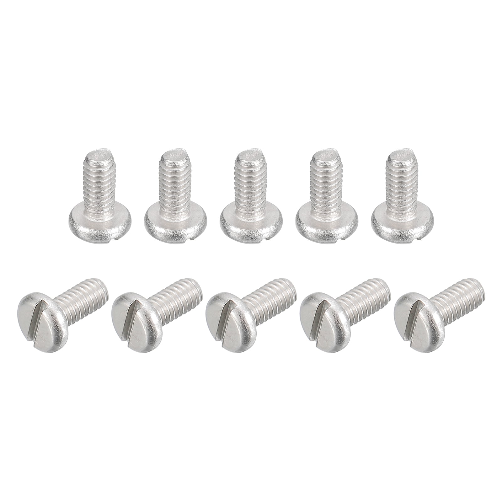Uxcell 304 Stainless Steel Machine Screws, 100pcs M2.5x5mm Slotted Pan Head Bolts | Harfington