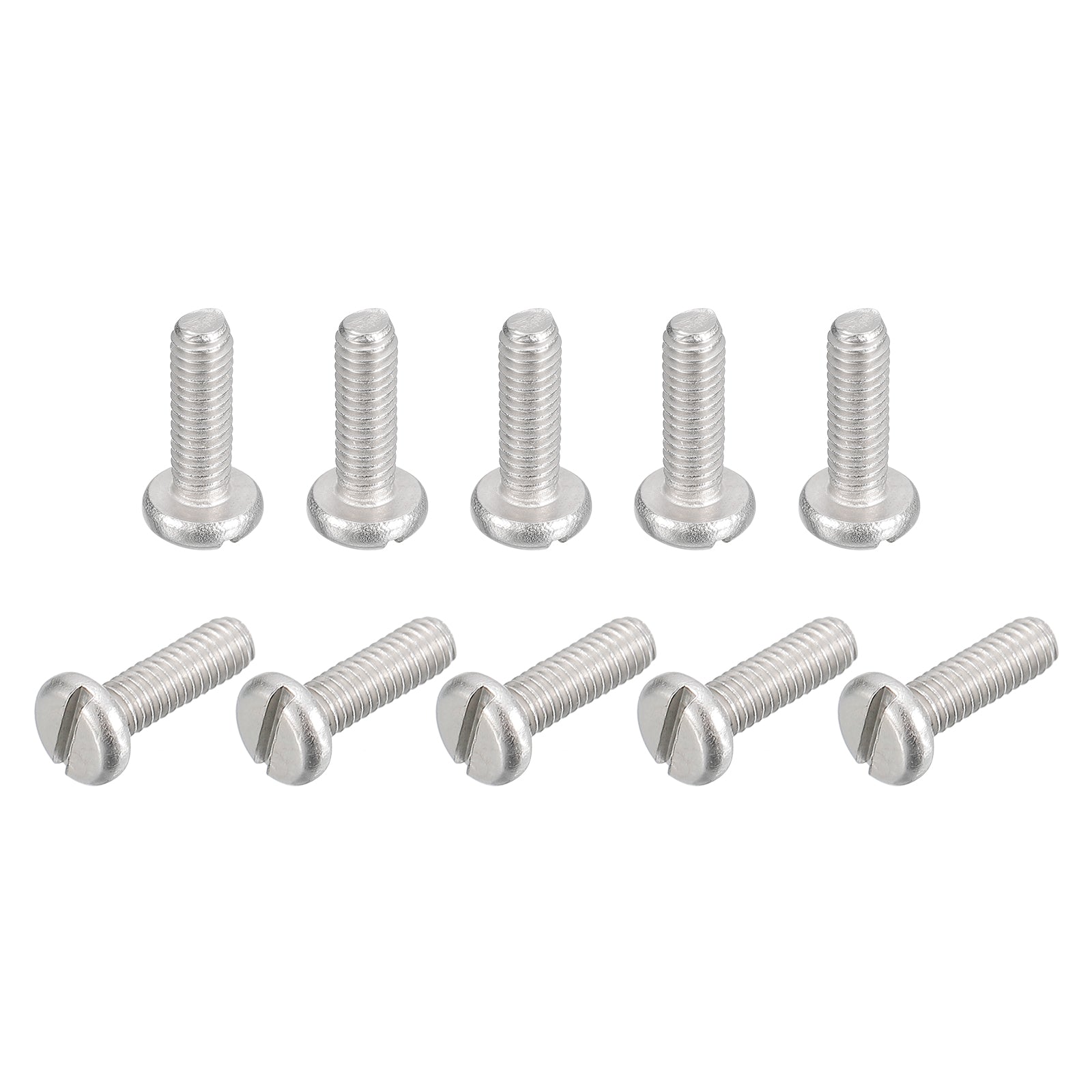 Uxcell 304 Stainless Steel Machine Screws, 50pcs M2.5x8mm Slotted Pan Head Bolts | Harfington
