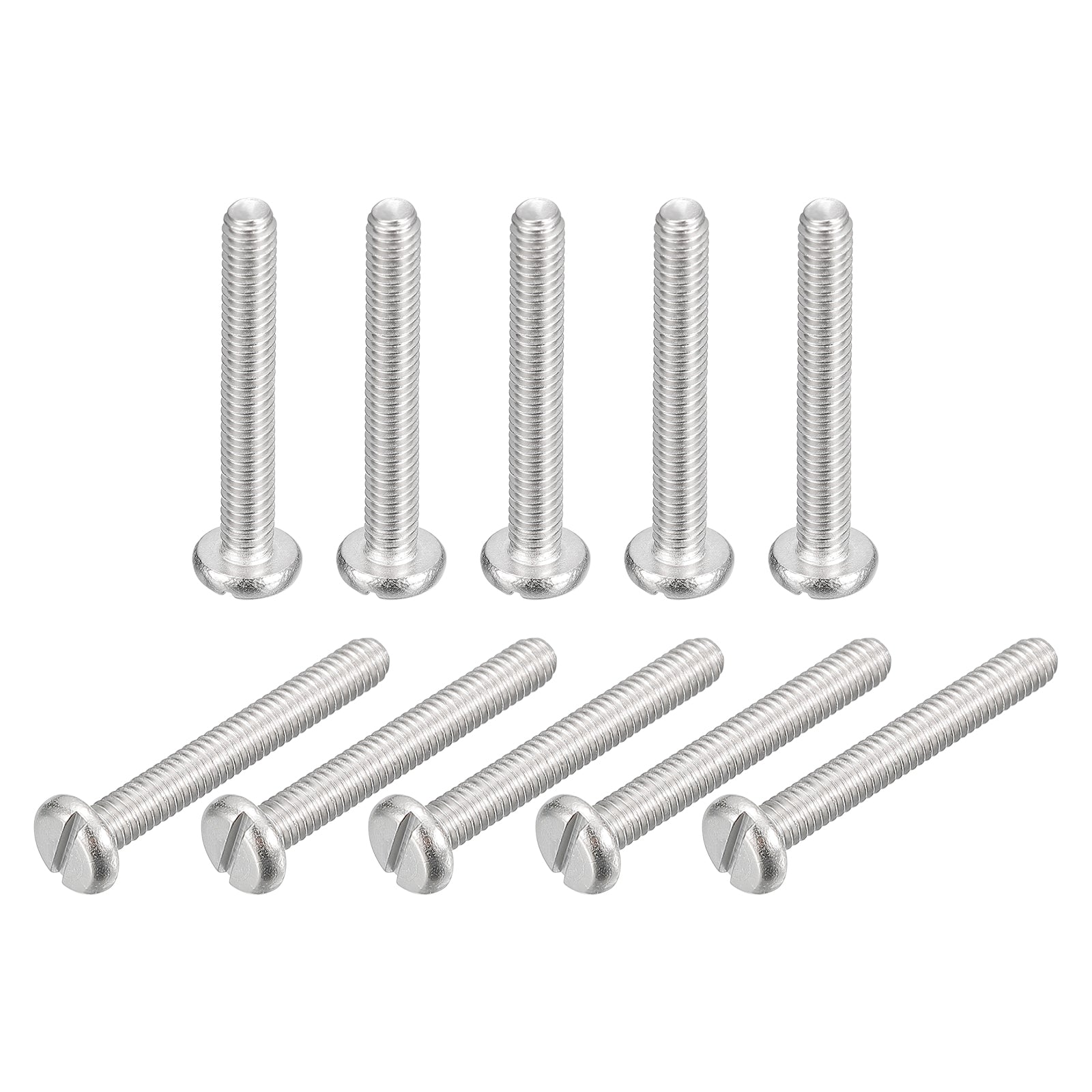 Uxcell 304 Stainless Steel Machine Screws, 50pcs M2.5x18mm Slotted Pan Head Bolts | Harfington