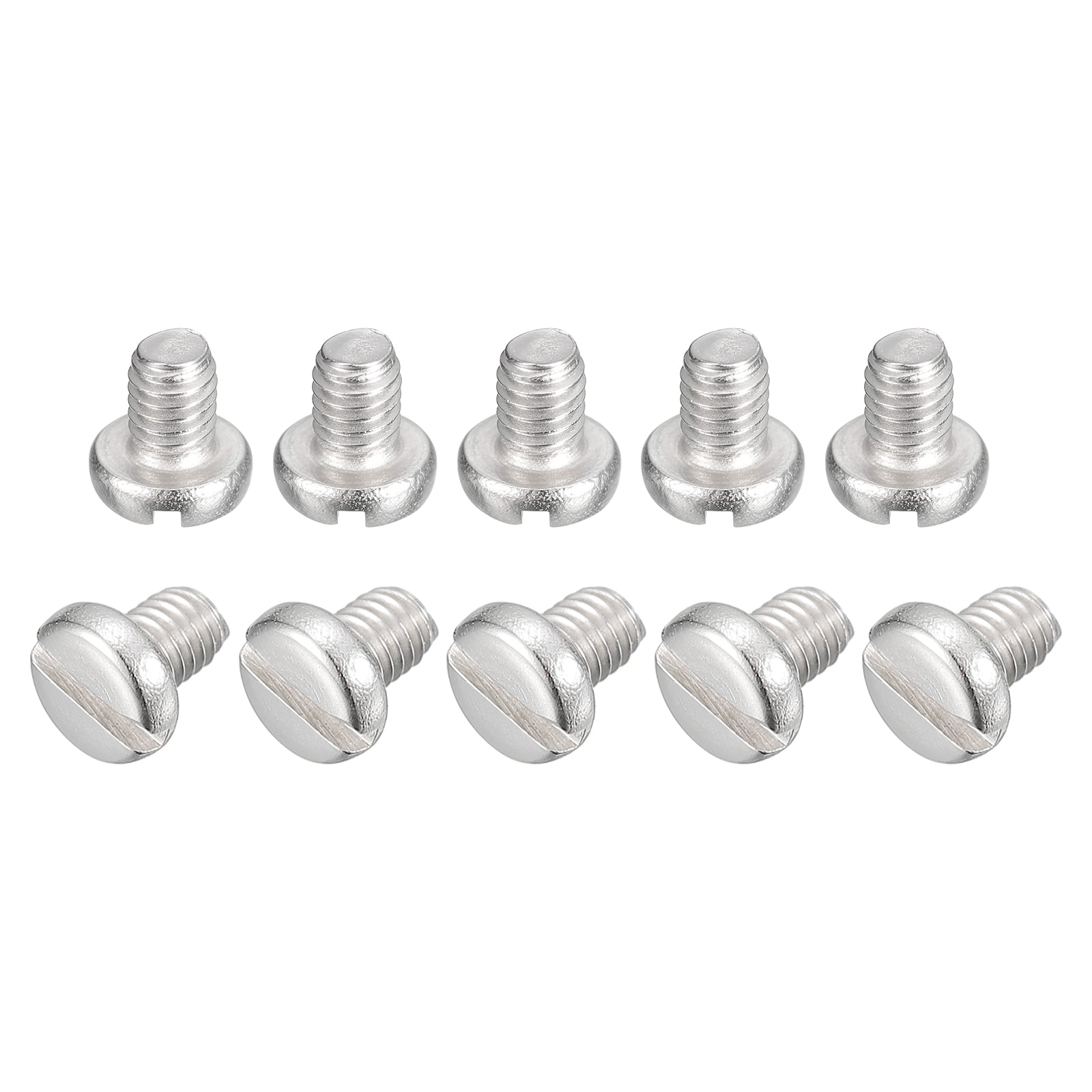 Uxcell 304 Stainless Steel Machine Screws, 50pcs M3x4mm Slotted Pan Head Bolts | Harfington