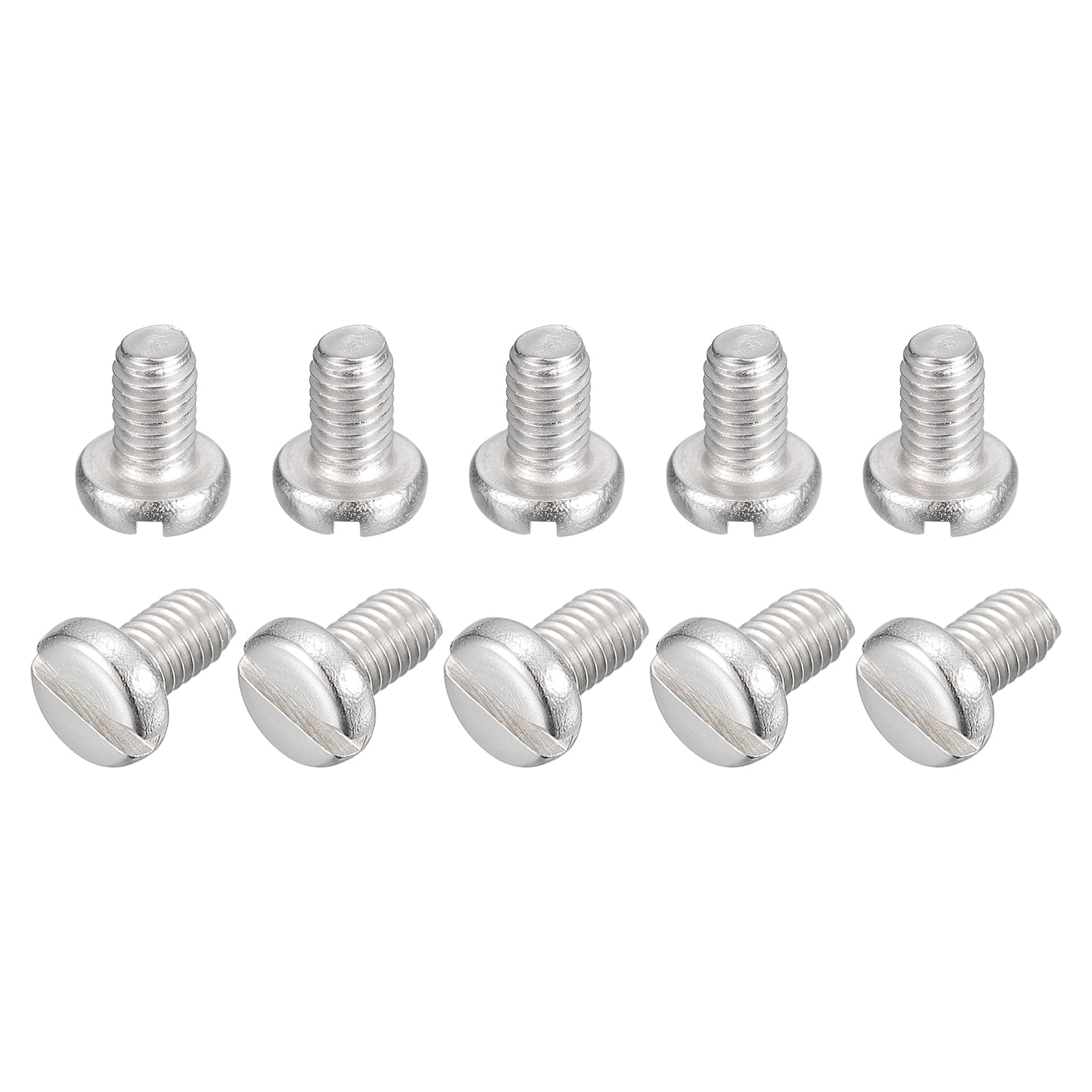 Uxcell 304 Stainless Steel Machine Screws, 10pcs M3x5mm Slotted Pan Head Bolts | Harfington