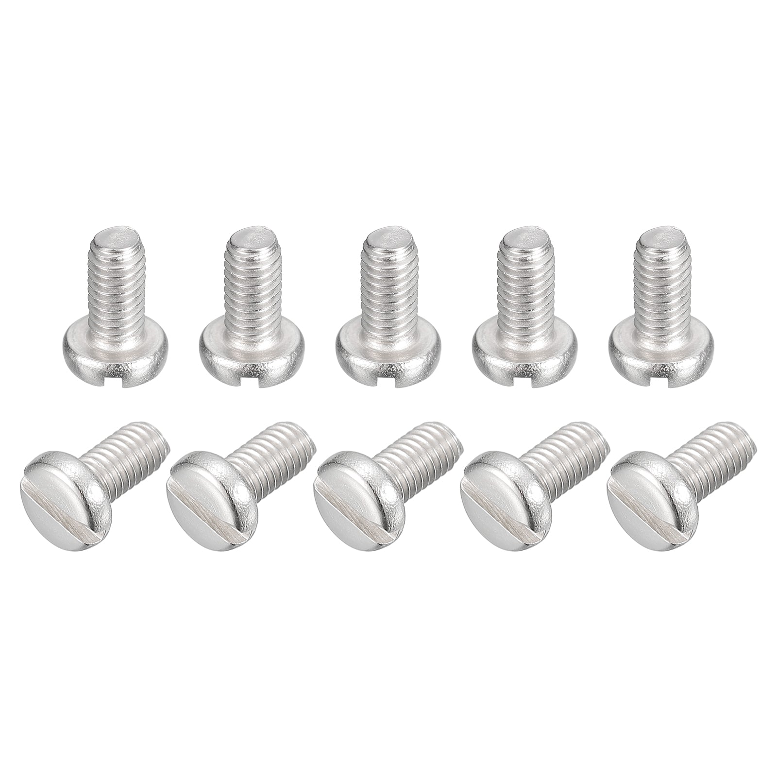Uxcell 304 Stainless Steel Machine Screws, 100pcs M3x6mm Slotted Pan Head Bolts | Harfington