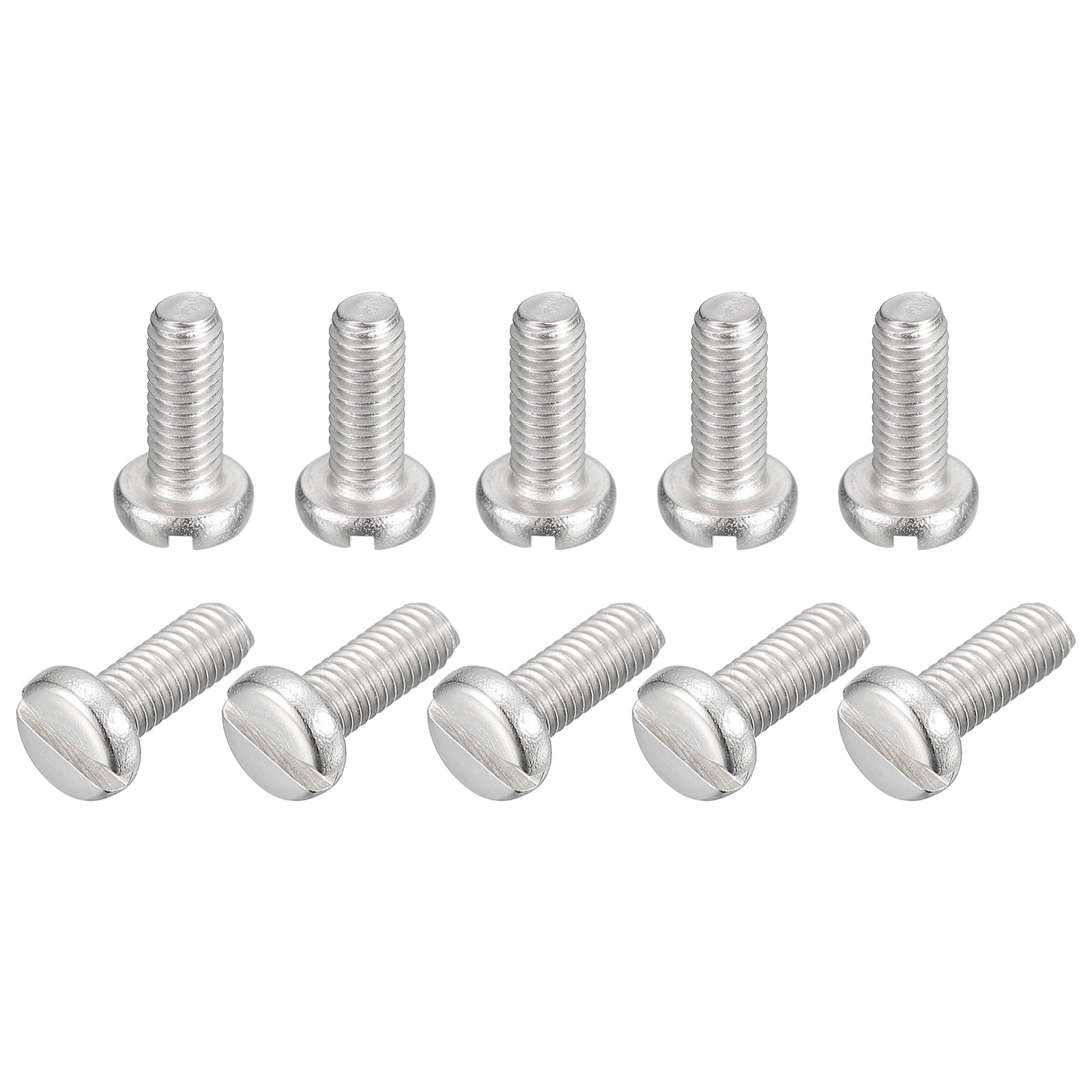 Uxcell 304 Stainless Steel Machine Screws, 50pcs M3x8mm Slotted Pan Head Bolts | Harfington