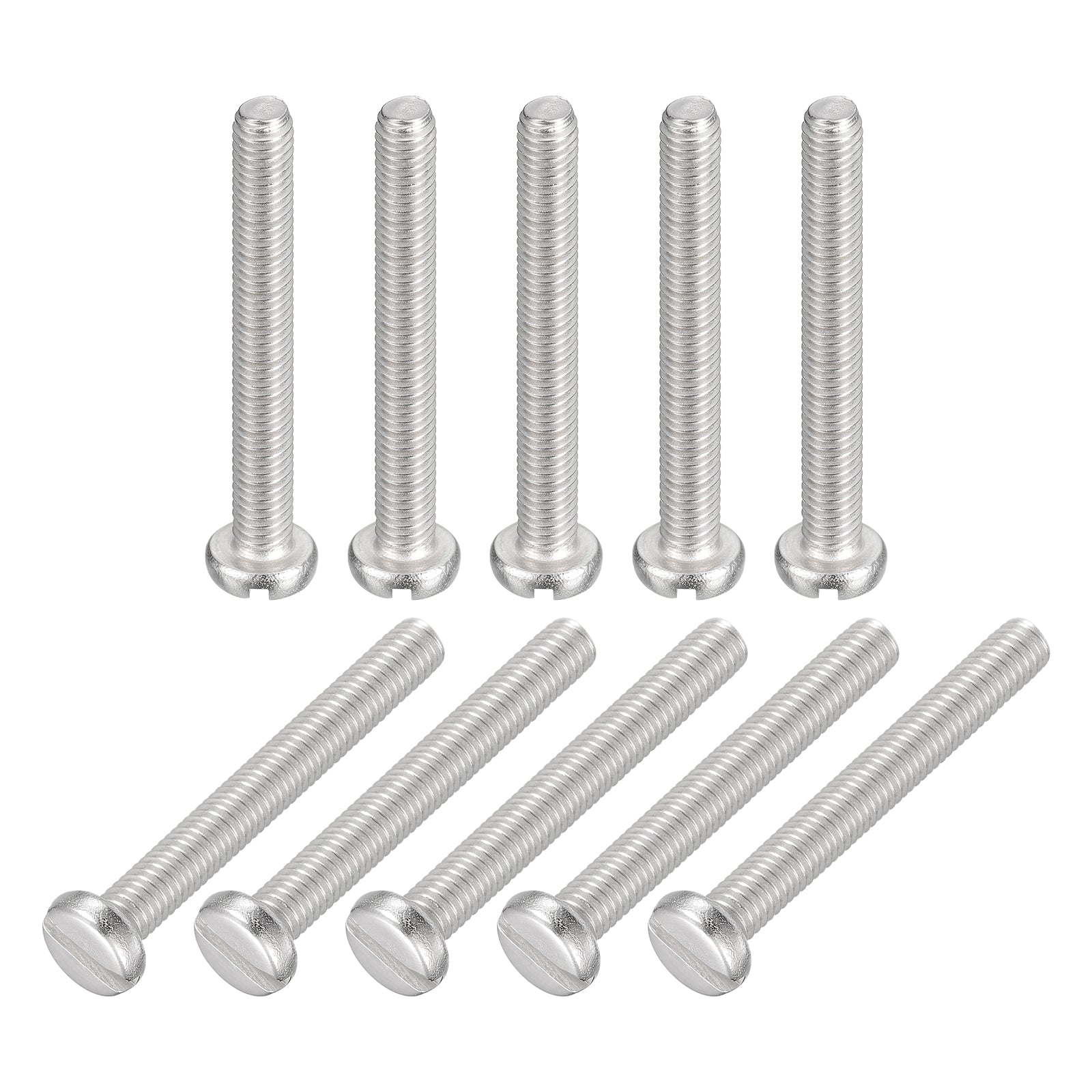 Uxcell 304 Stainless Steel Machine Screws, 50pcs M3x25mm Slotted Pan Head Bolts | Harfington