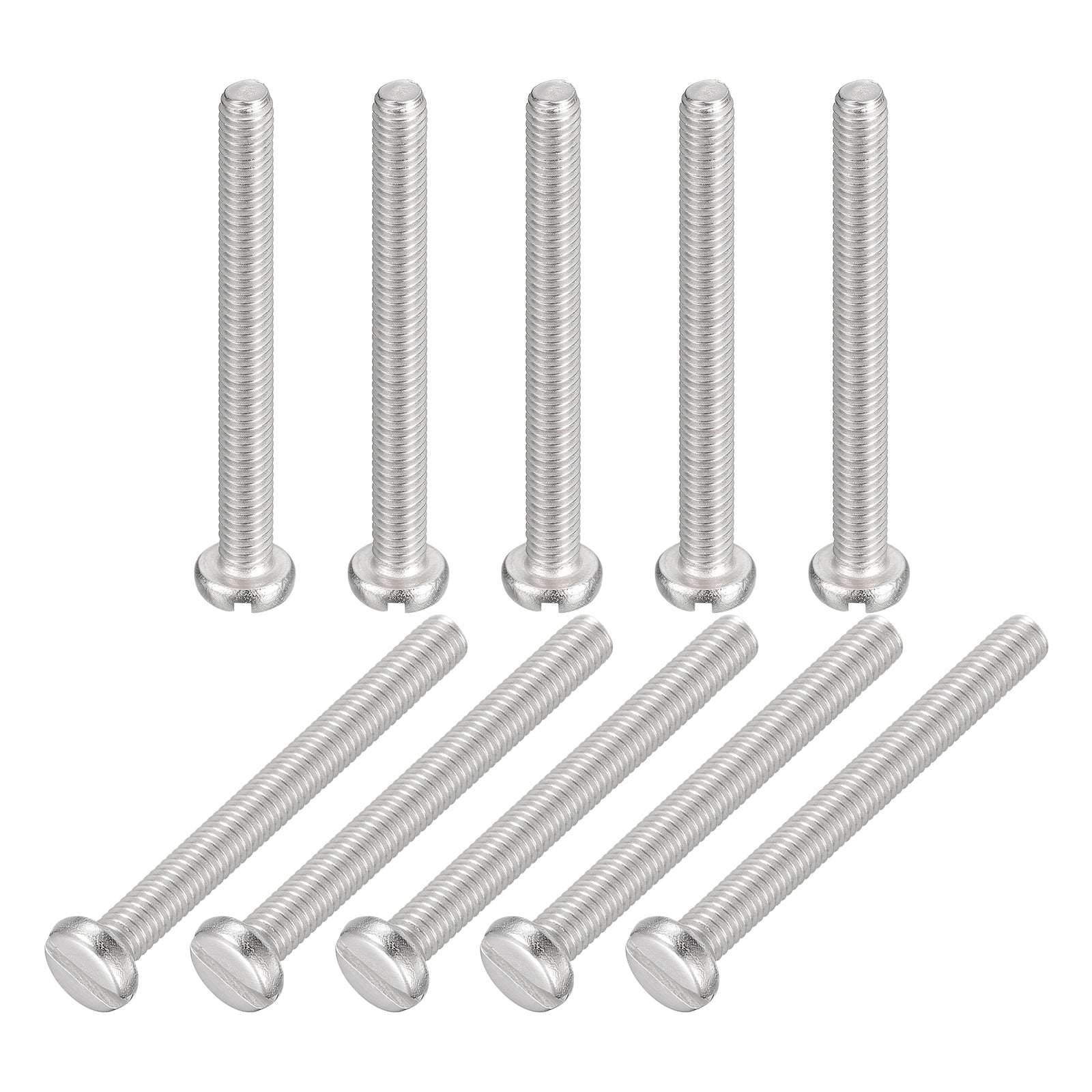 Uxcell 304 Stainless Steel Machine Screws, 20pcs M3x30mm Slotted Pan Head Bolts | Harfington