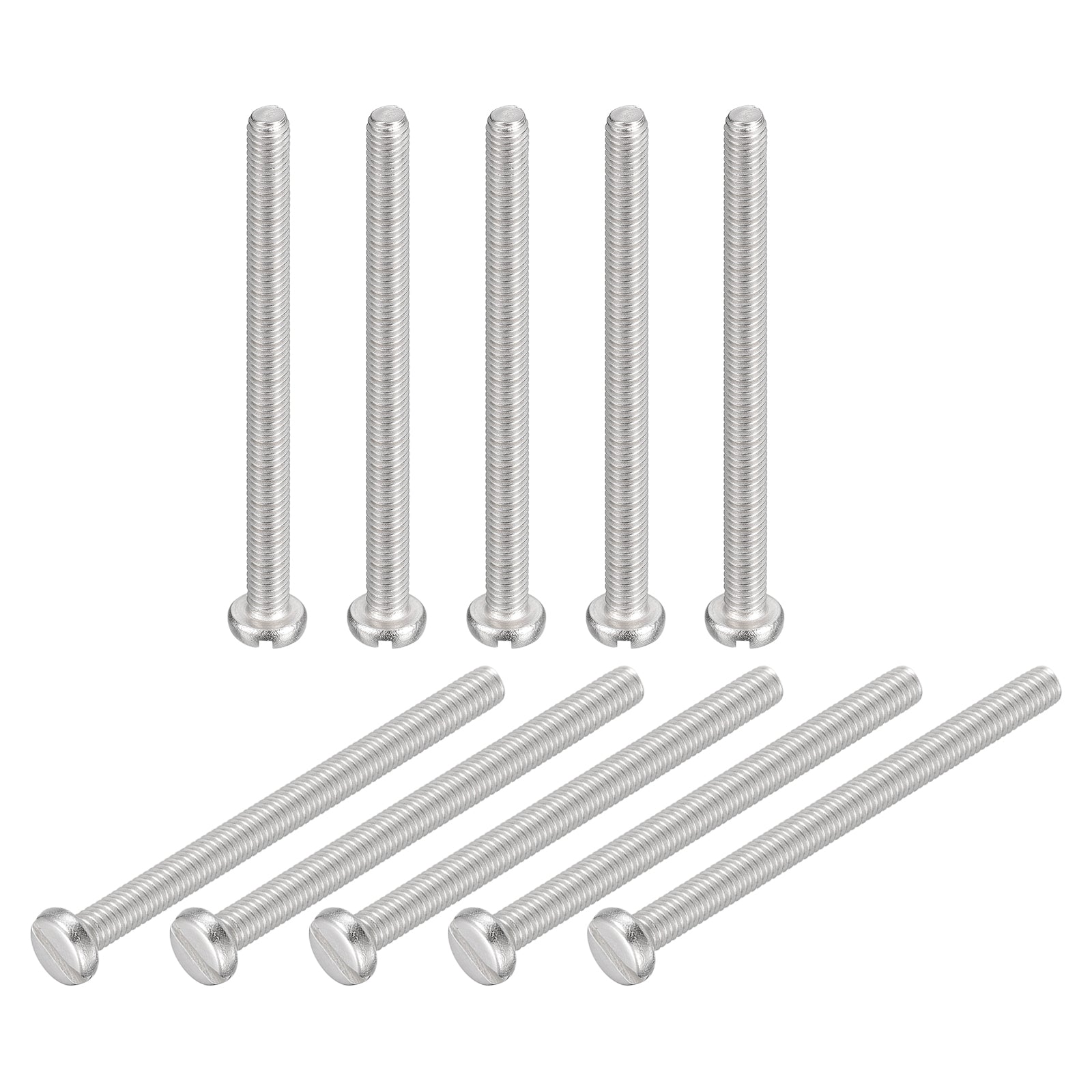 Uxcell 304 Stainless Steel Machine Screws, 20pcs M3x40mm Slotted Pan Head Bolts | Harfington
