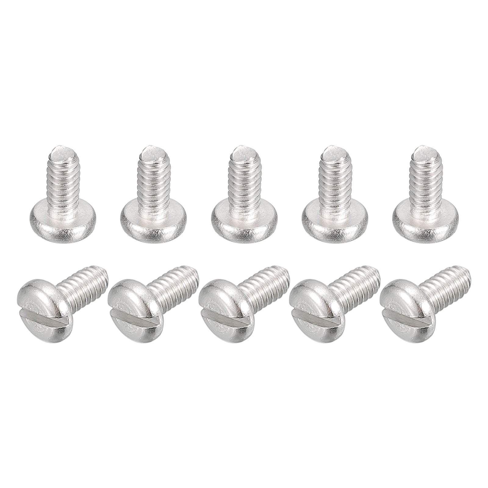Uxcell 304 Stainless Steel Machine Screws, 100pcs M2x4mm Slotted Pan Head Bolts | Harfington