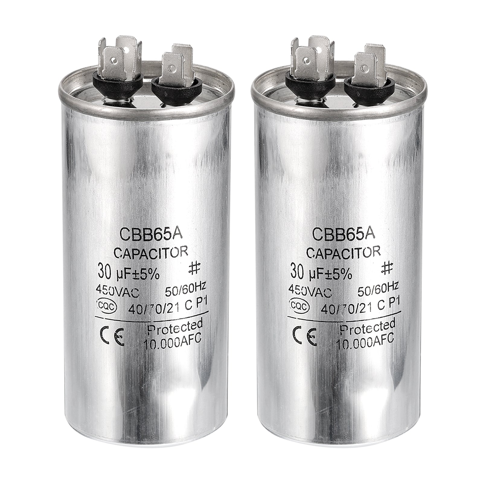 CBB65 30uf Run Capacitor, 30mfd 2Pcs AC 450V Aluminum Case Motor Start Capacitor | Harfington