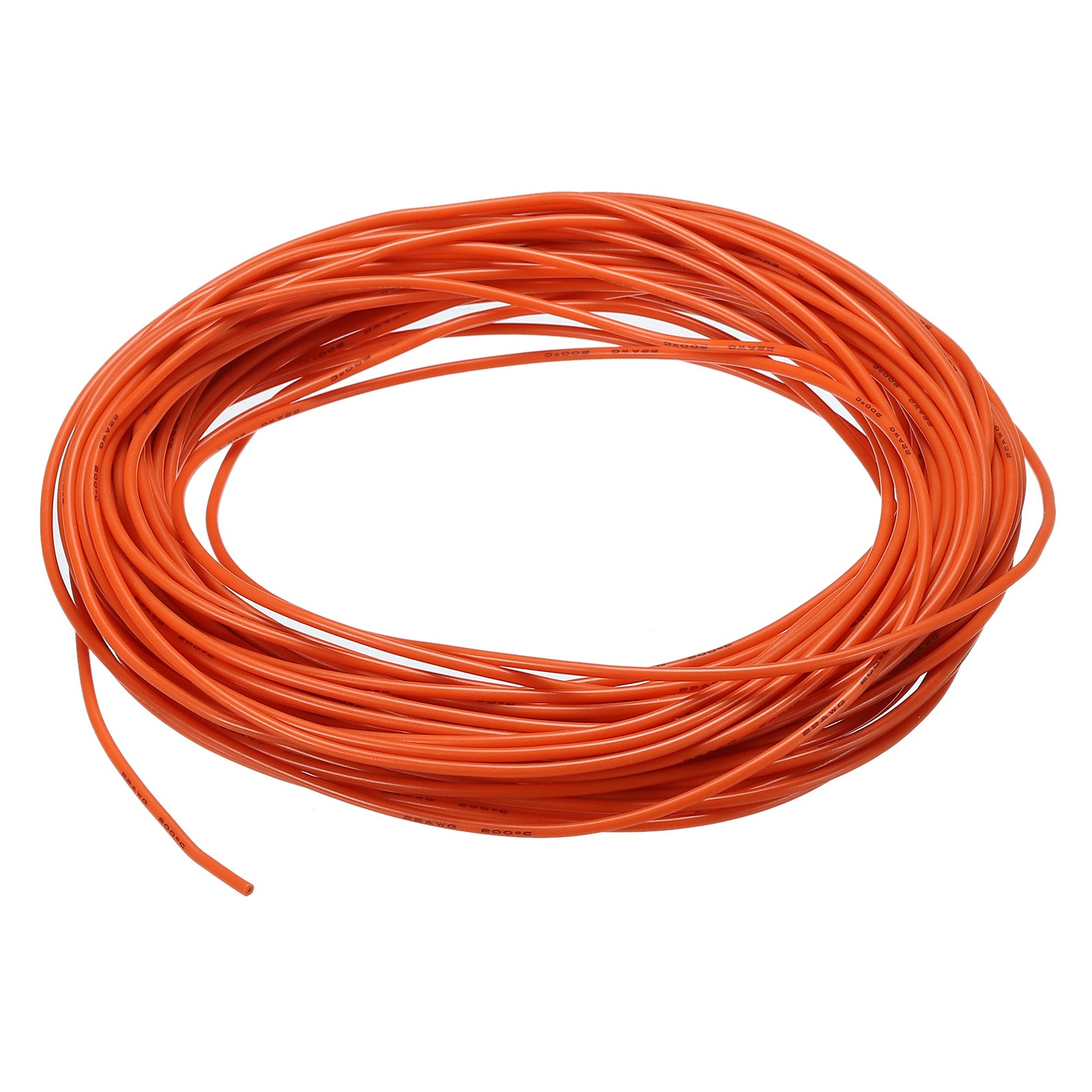 Silicone Wire 22AWG 22 Gauge Flexible Tinned Copper Electrical Wire Orange 30m/98.4ft for Car ...