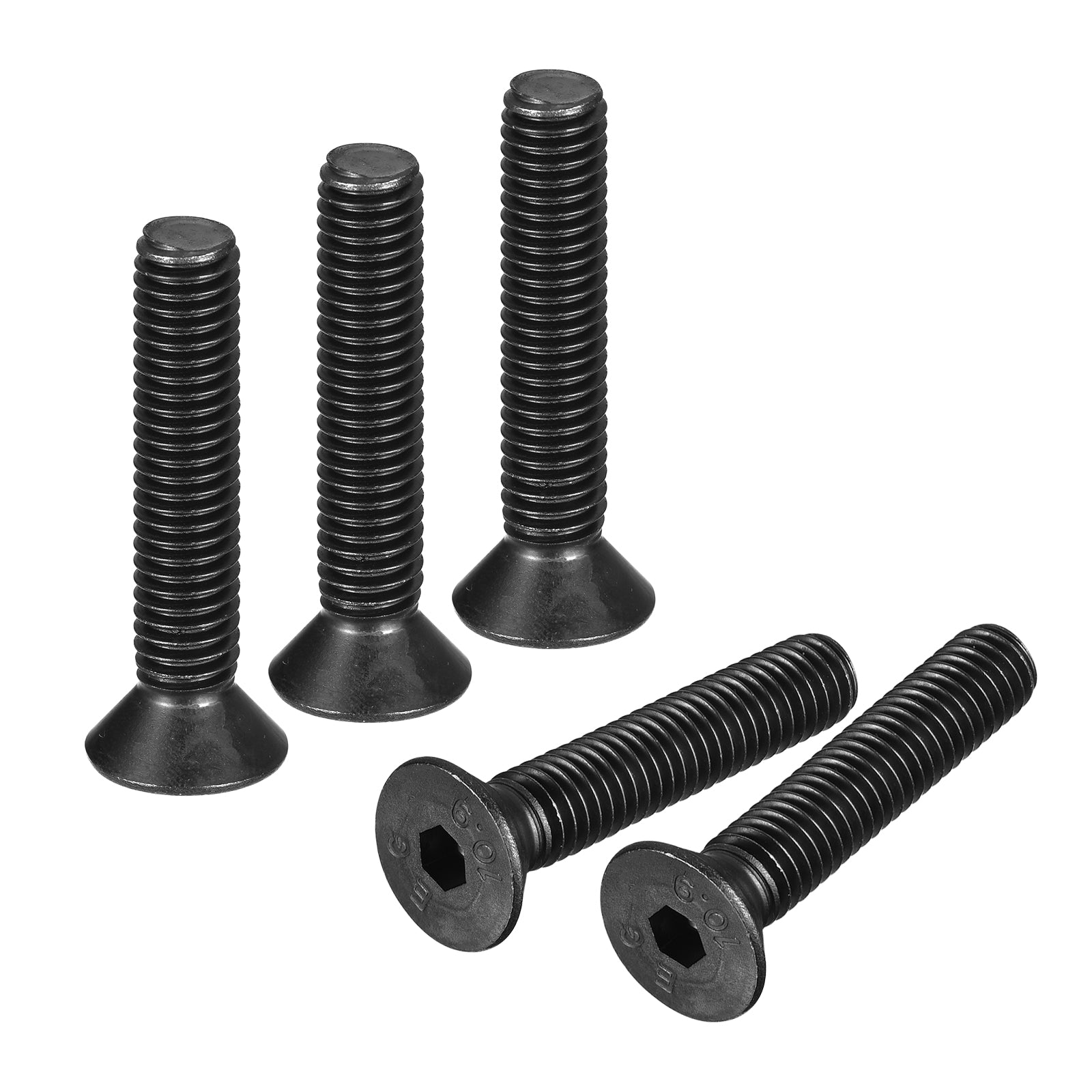 Uxcell 3/8-16x2" Flat Head Socket Cap Screws, 10.9 Grade Carbon Steel, 20PCS | Harfington