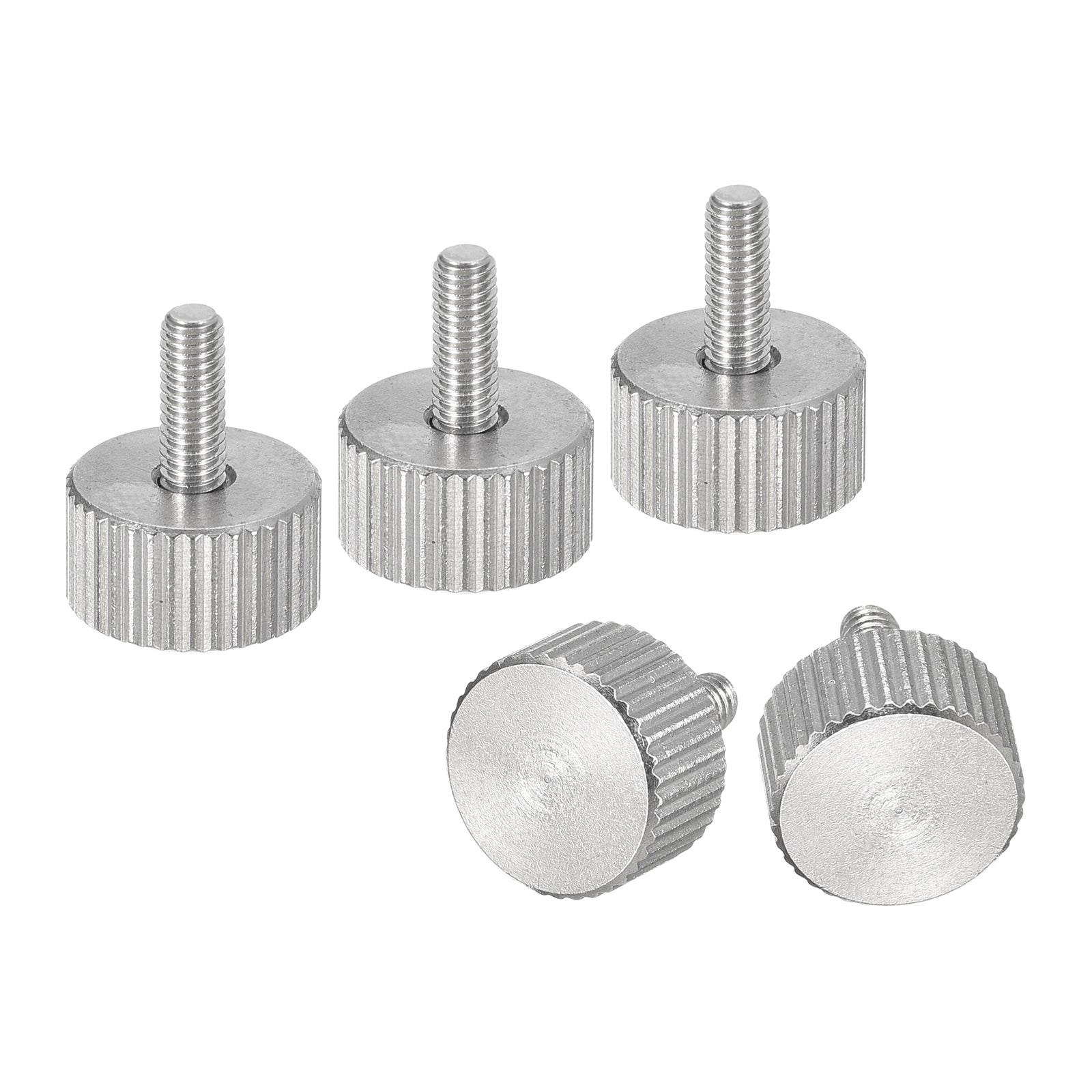 Uxcell M3x8mm Knurled Thumb Screws, 5pcs 304 Stainless Steel Flat Knurled Head Bolts | Harfington