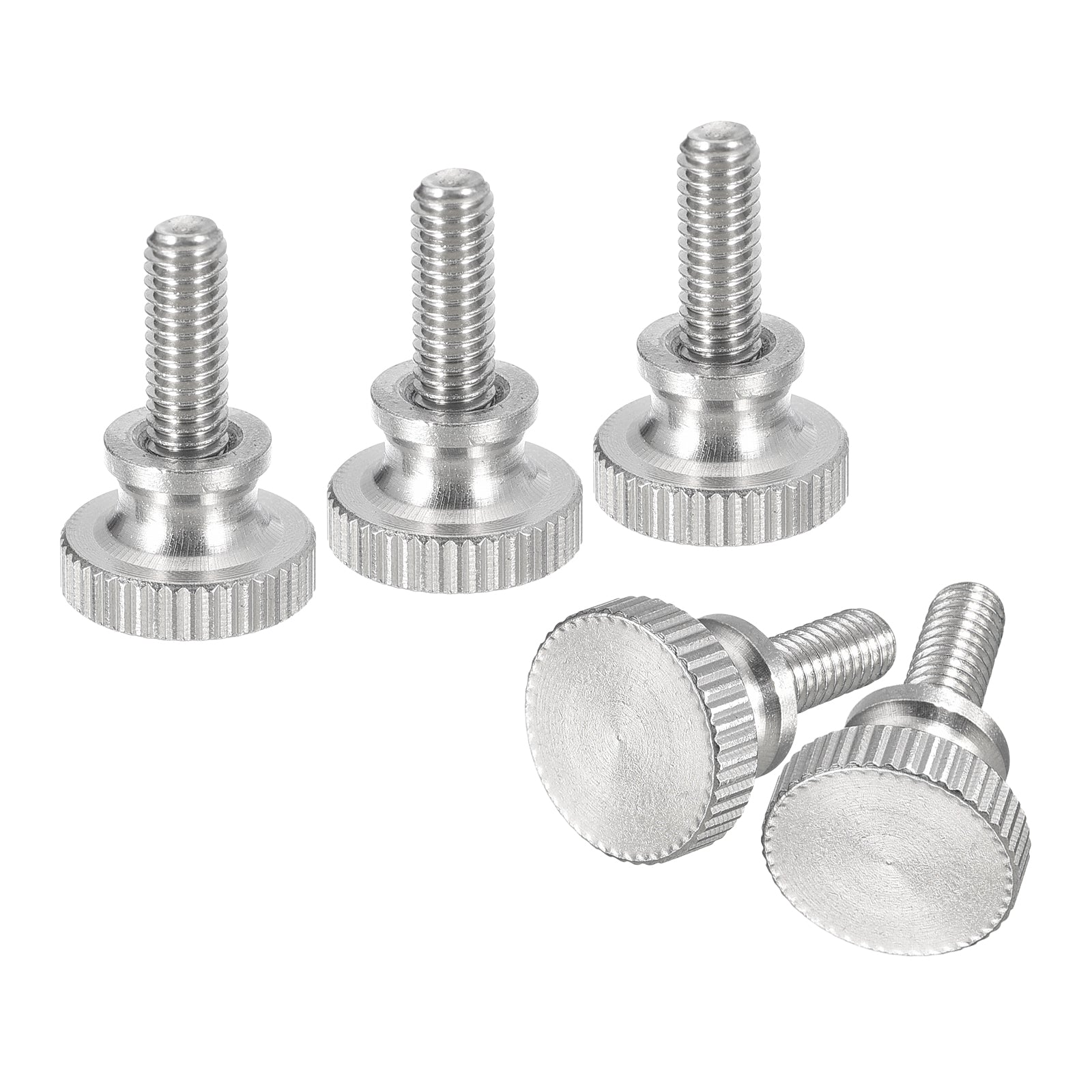 Uxcell M4x10mm Knurled Thumb Screws, 5pcs 304 Stainless Steel Flat Knurled Thumb Screws | Harfington
