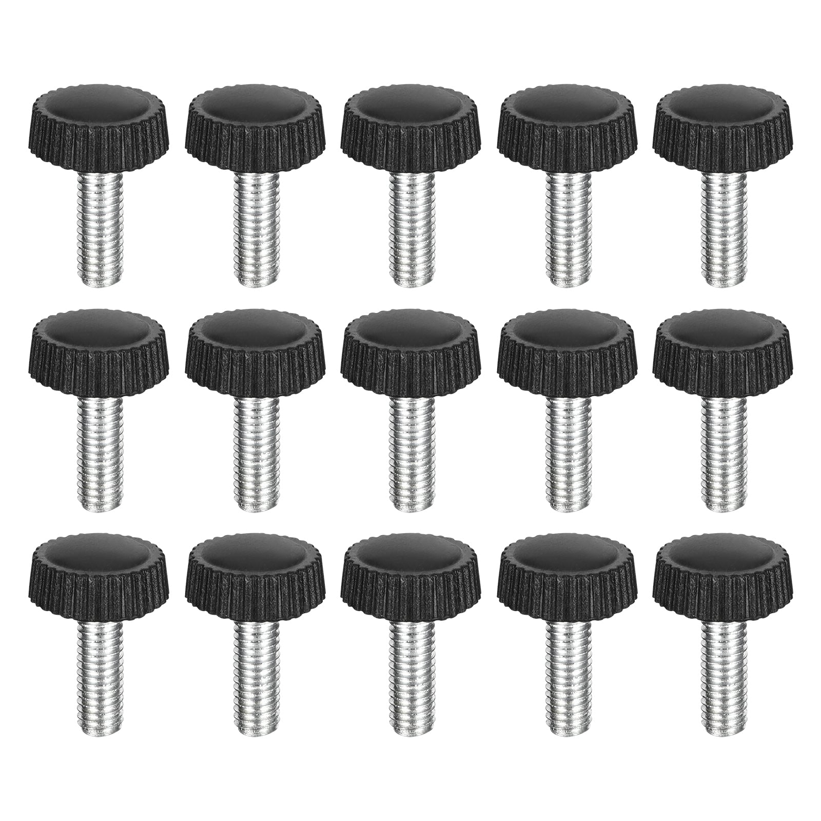 Uxcell 25Pcs M5x14mm Threaded Knurled Thumb Screws, Zinc Plated Carbon Steel Black | Harfington