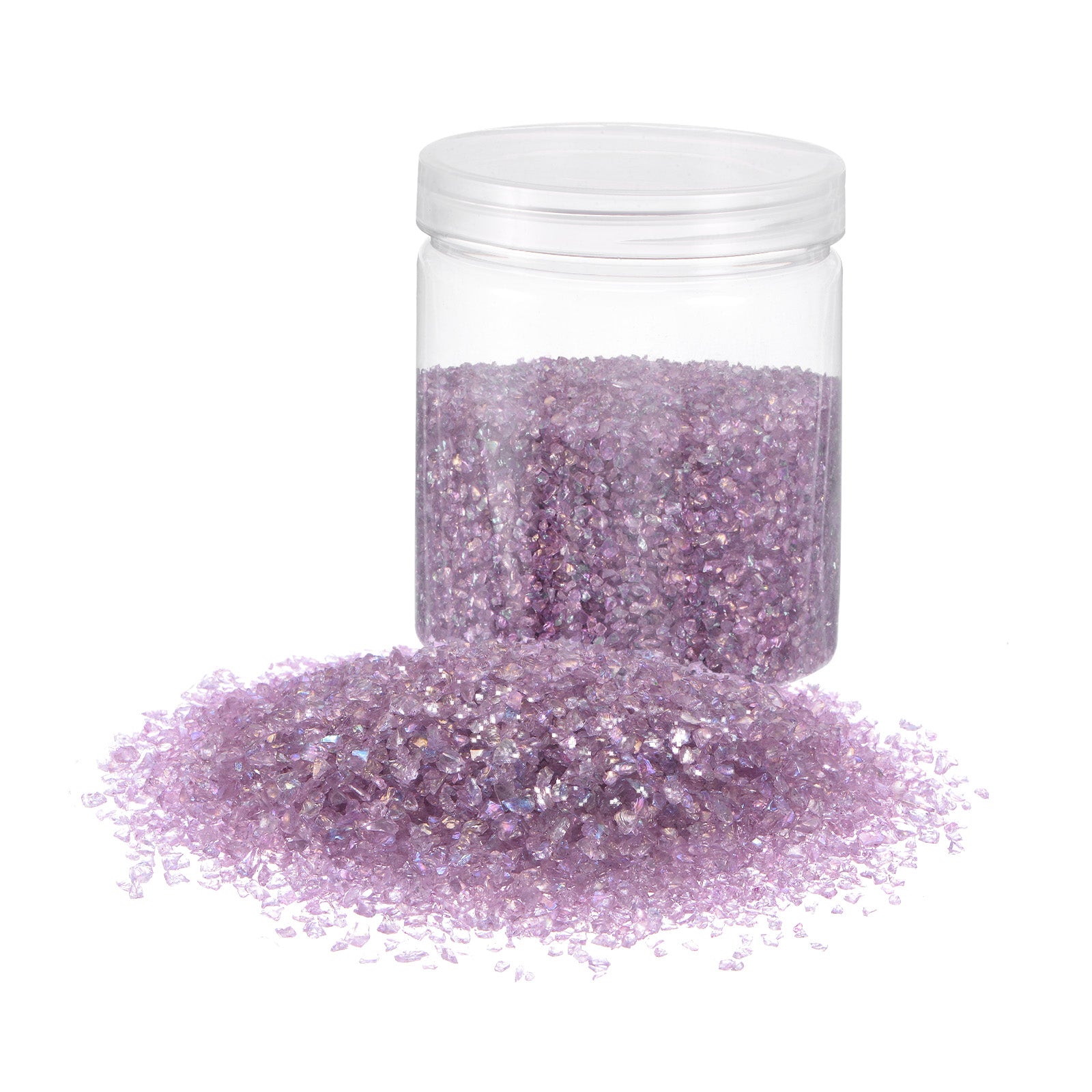 370g Crushed Glass Chips 1-3mm Shiny Electroplating Irregular Broken ...