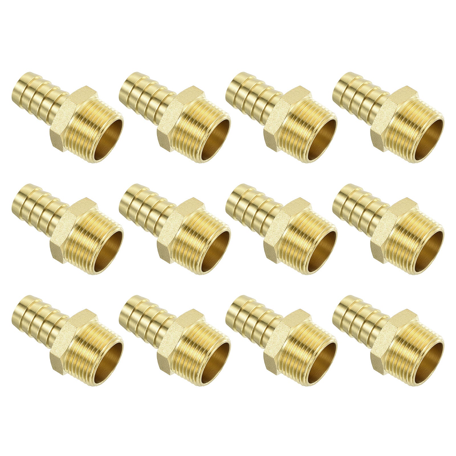 Uxcell Brass Hose Barb Fittings 12pcs 5/8" Barbx3/4" NPT Male Barb Pipe Fitting | Harfington