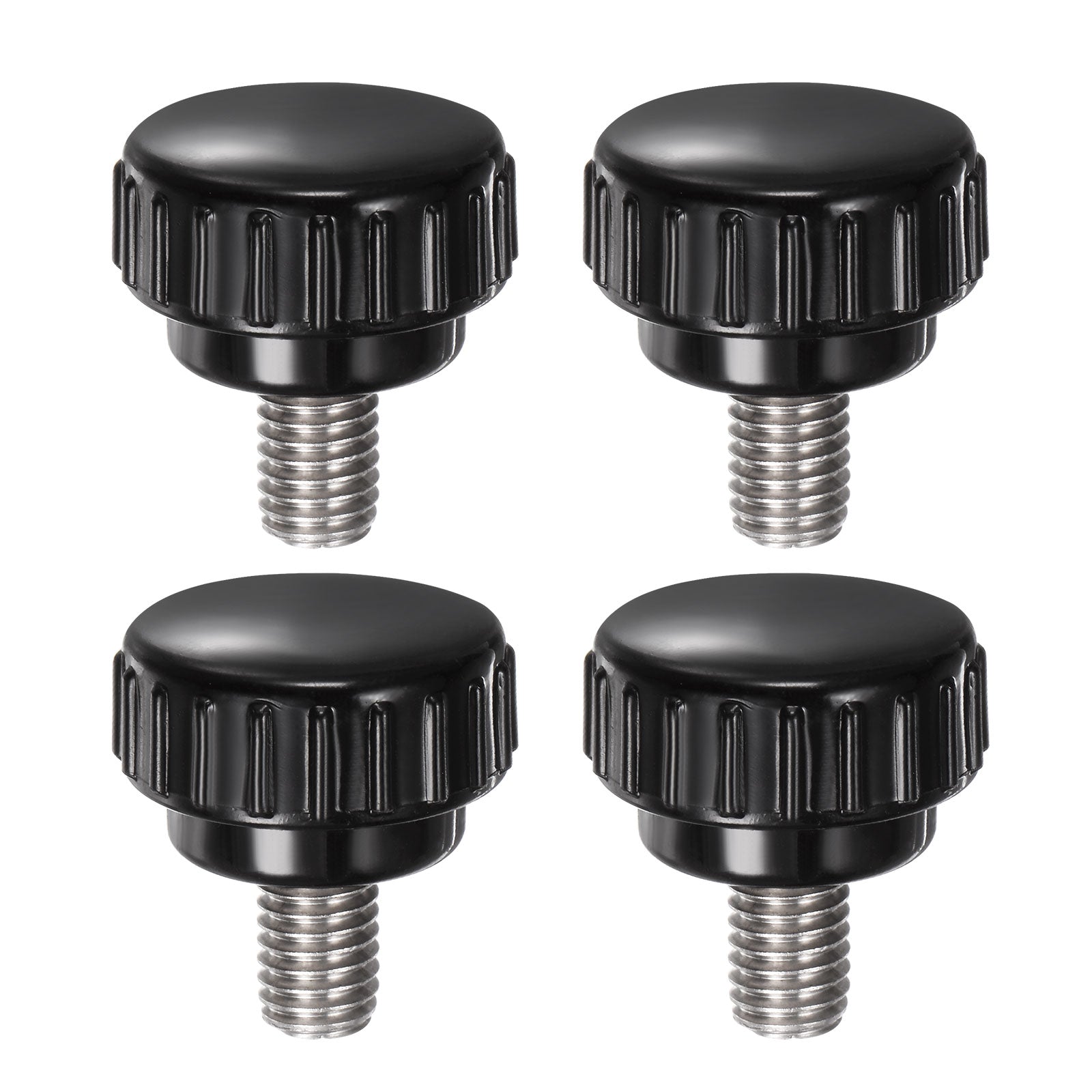 Uxcell 4pcs Knurled Clamping Knobs M8 x 12mm 304 Stainless Steel Thread 25mm Head | Harfington
