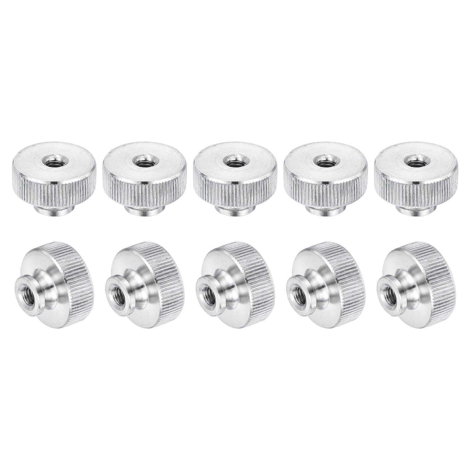 Uxcell Knurled Thumb Nuts, 304 Stainless Steel High Head Female Threaded Round Grip Knob Locking ...