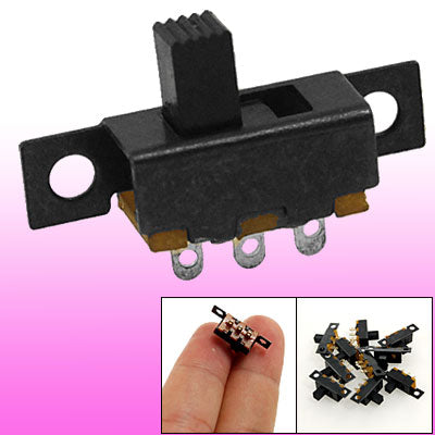 Uxcell 10 Pcs 3 Solder Lug Pin On-On 2 Position 1P2T SPDT Panel Slide Switch SS12F55 | Harfington