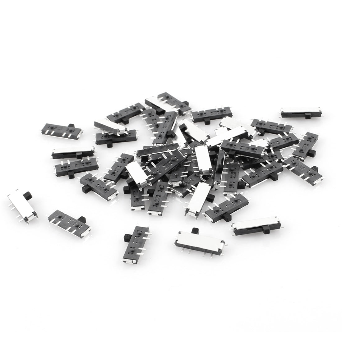 Uxcell 50 Pcs On/Off/On 3-Position 8 Pin DPDT Mini Surface Mounted Devices SMT Slide Switch 10mm ...