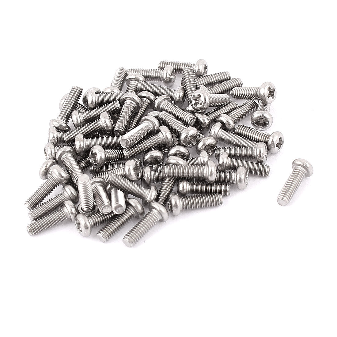 Uxcell M2.5 x 8mm 304 Stainless Steel Cross head Phillips Pan Head Screws Bolt 60pcs | Harfington