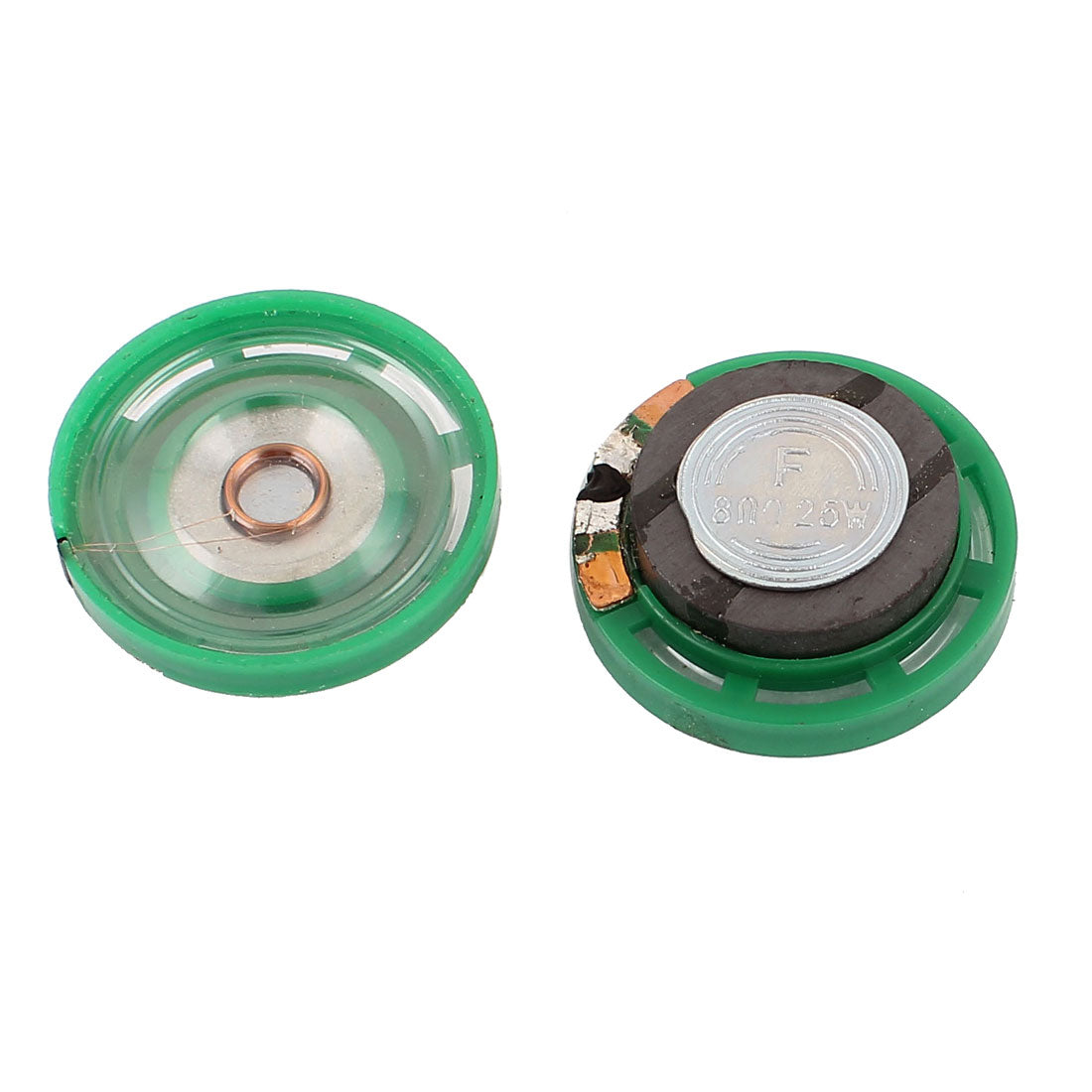 Uxcell 2Pcs 8 Ohm 0.25W 29mm Dia External Magnet Mini Loudspeaker Speaker Horn Green | Harfington