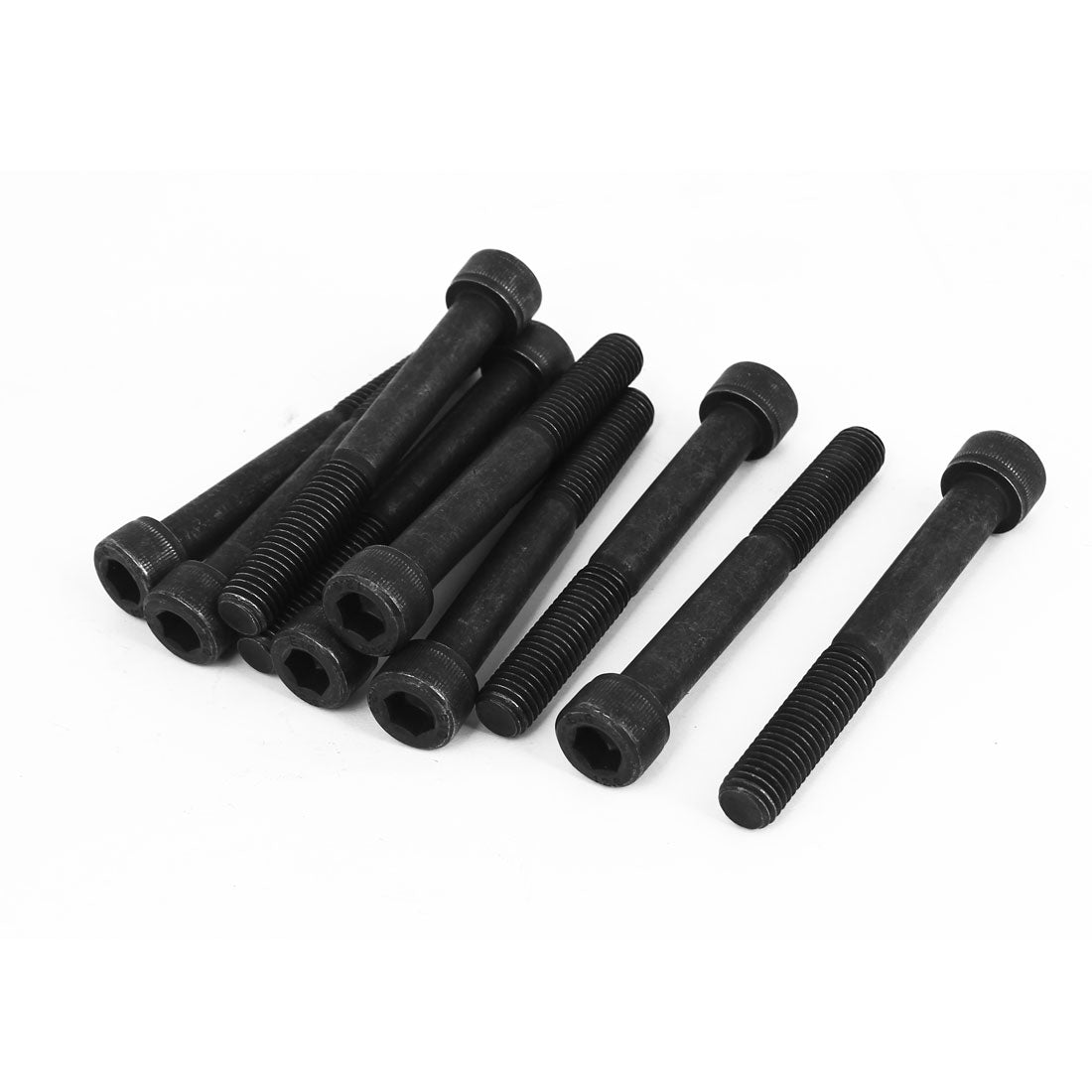 Uxcell M10x90mm 12.9 Alloy Steel Hex Socket Screws Partially Threaded Bolt Black 10Pcs | Harfington