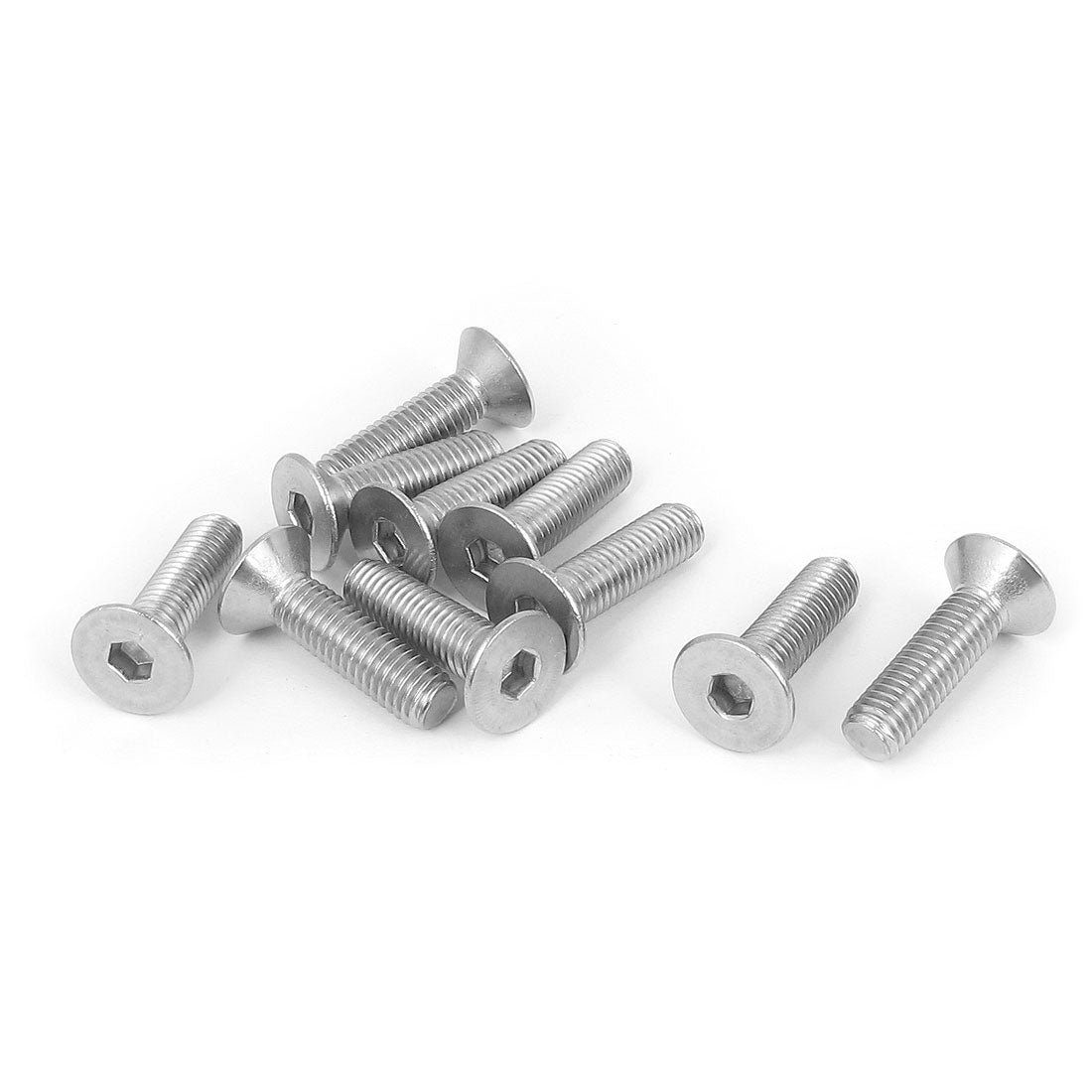 Uxcell M8 Stainless Steel Hex Socket Countersunk Flat Head Screws Bolt 30mm Long 10pcs | Harfington
