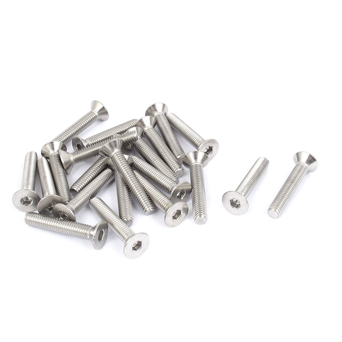 Uxcell M6 x 35mm Metric 304 Stainless Steel Hex Socket Countersunk Flat Head Screw Bolts 20pcs ...