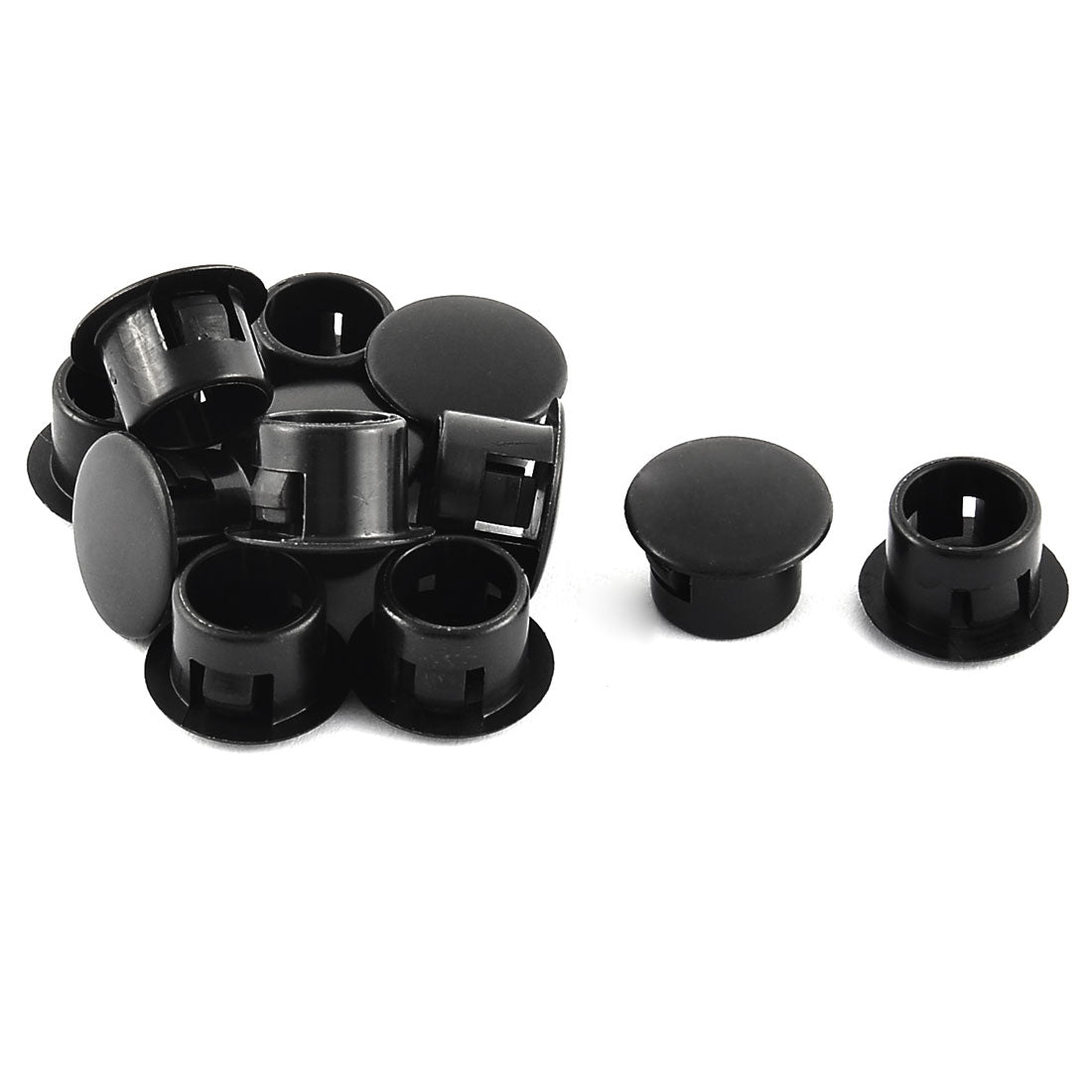 Uxcell Door Plastic Mounting Locking Hole Plugs Button Cover Black 13mm Dia 12pcs | Harfington
