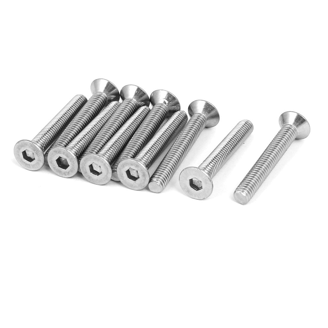 Uxcell M6x40mm 304 Stainless Steel Flat Head Hex Socket Screws Fastener DIN7991 10pcs | Harfington