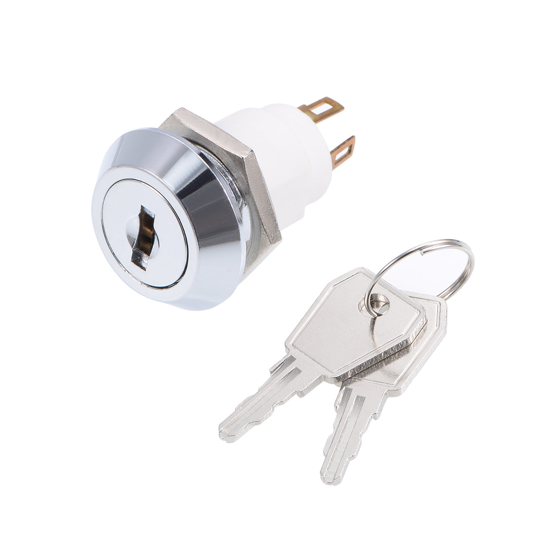 Uxcell 16mm 2 Positions NO OFF Electric Keylock Push Button Switch | Harfington