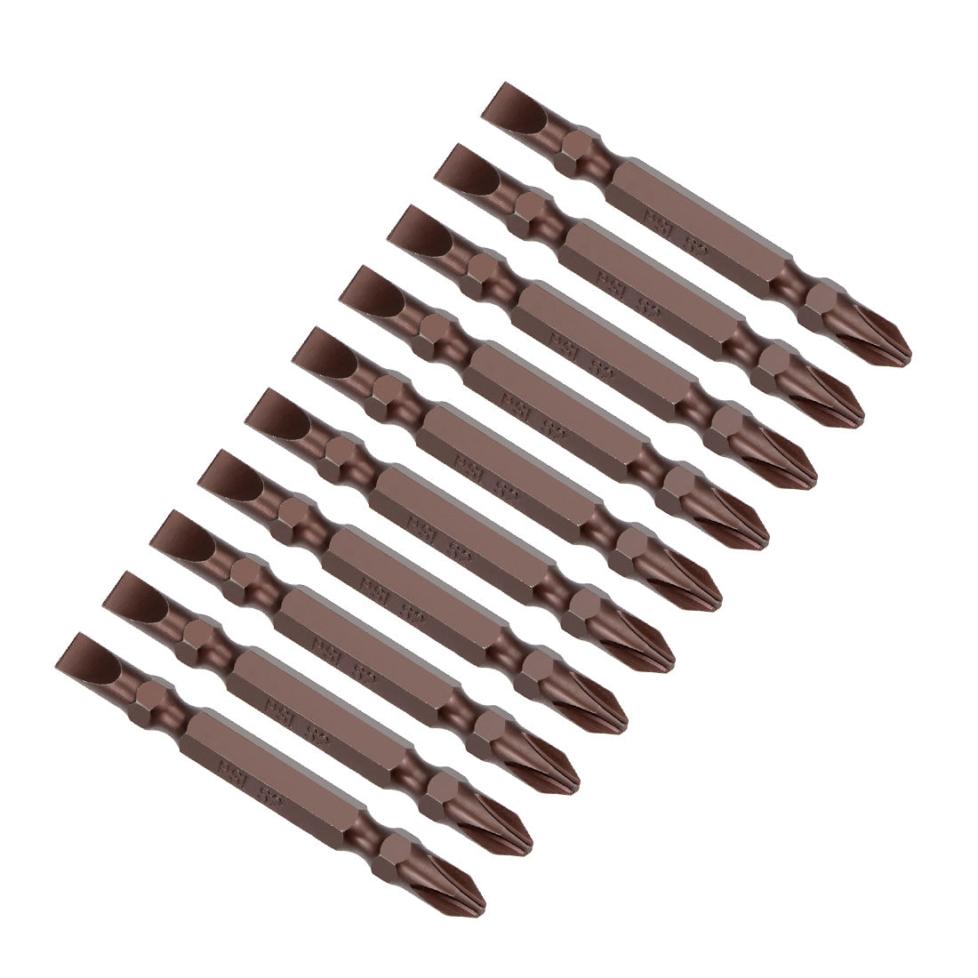 Uxcell 10 Pcs PH2/SL6 Magnetic Double Ended Screwdriver Bits, 1/4 Inch Hex Shank 2.56-inch ...